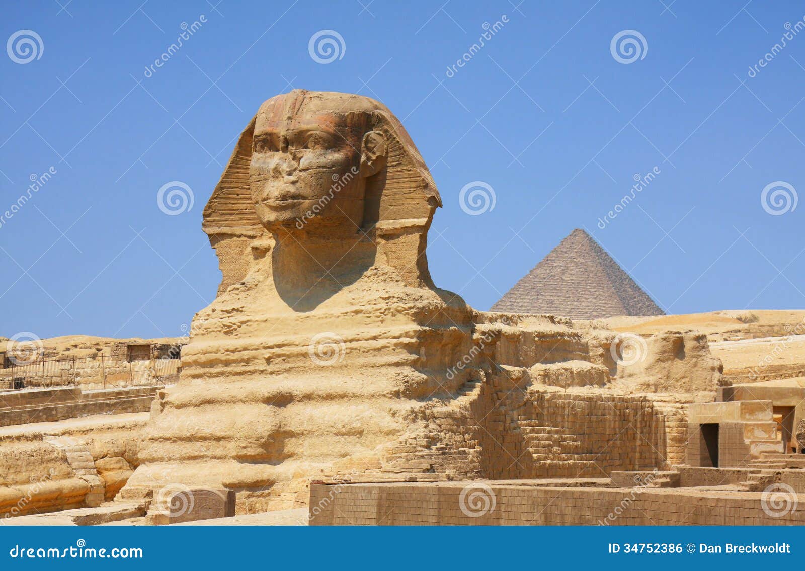 The Sphinx and Pyramids in Egypt Stock Photo - Image of travel ...