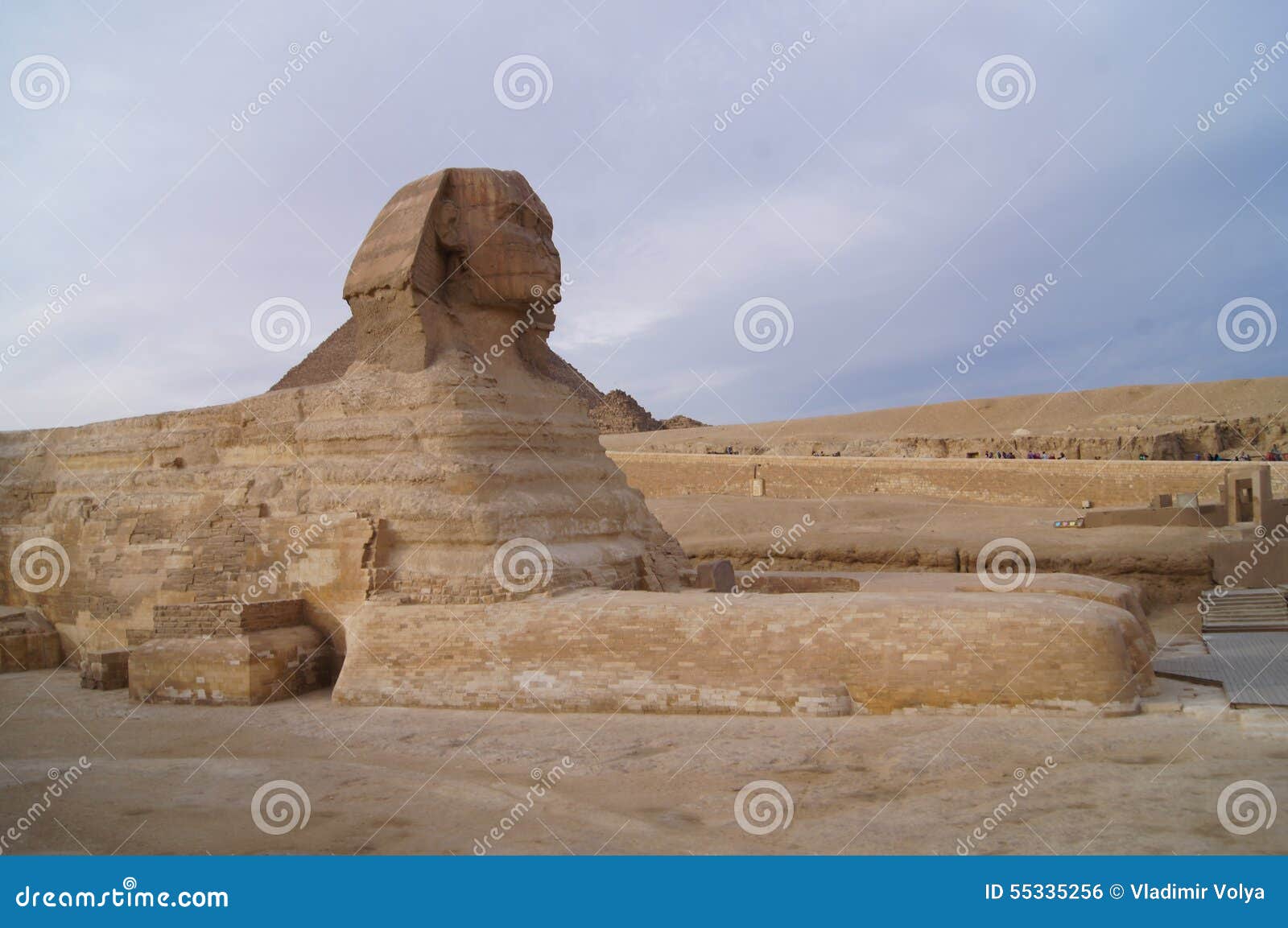 Sphinx Pyramids in Egypt stock photo. Image of cheops - 55335256