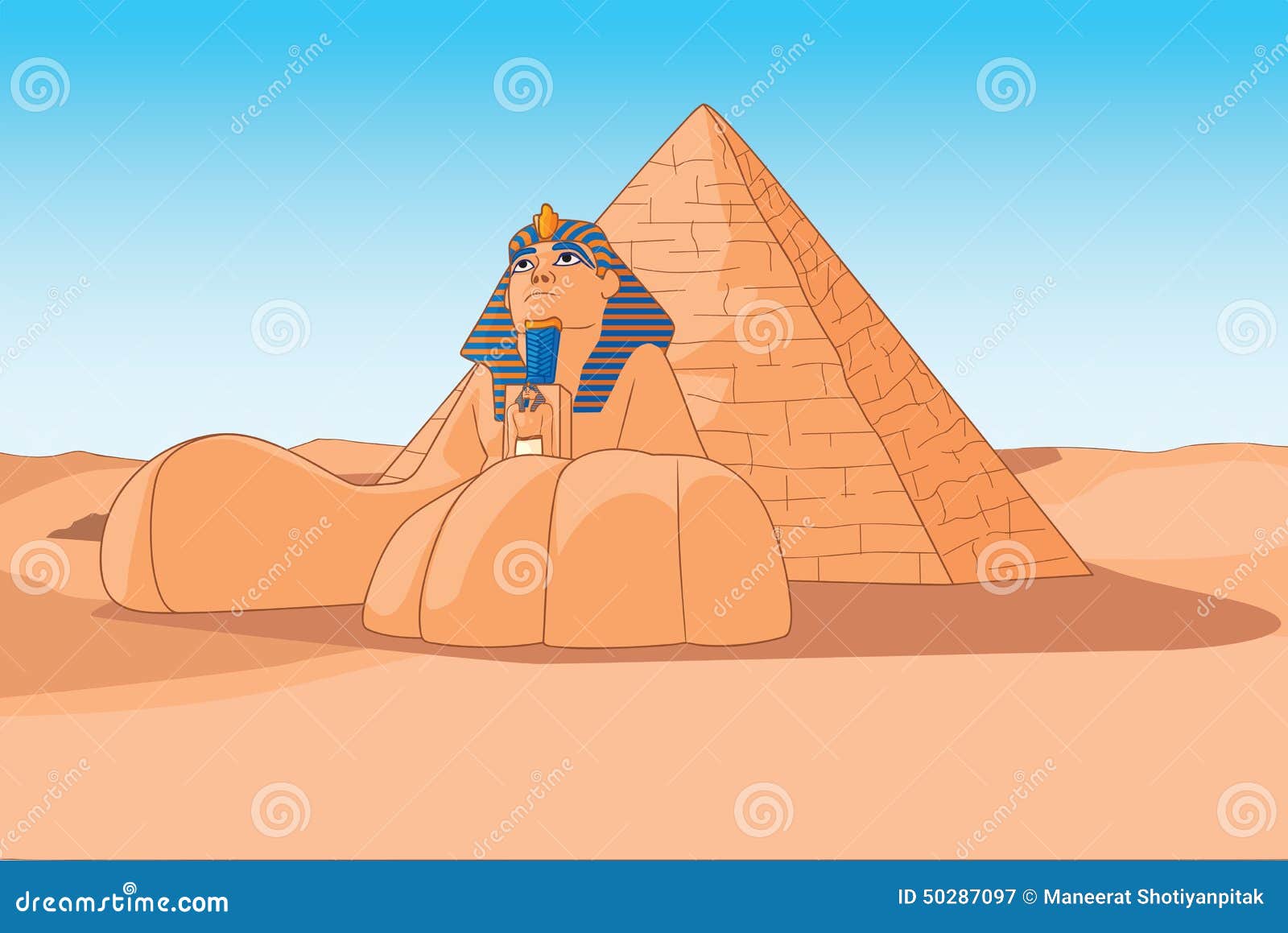 Pyramids Of Egypt. Pyramids Of Giza, Symbol Of Egypt Cartoon Vector ...