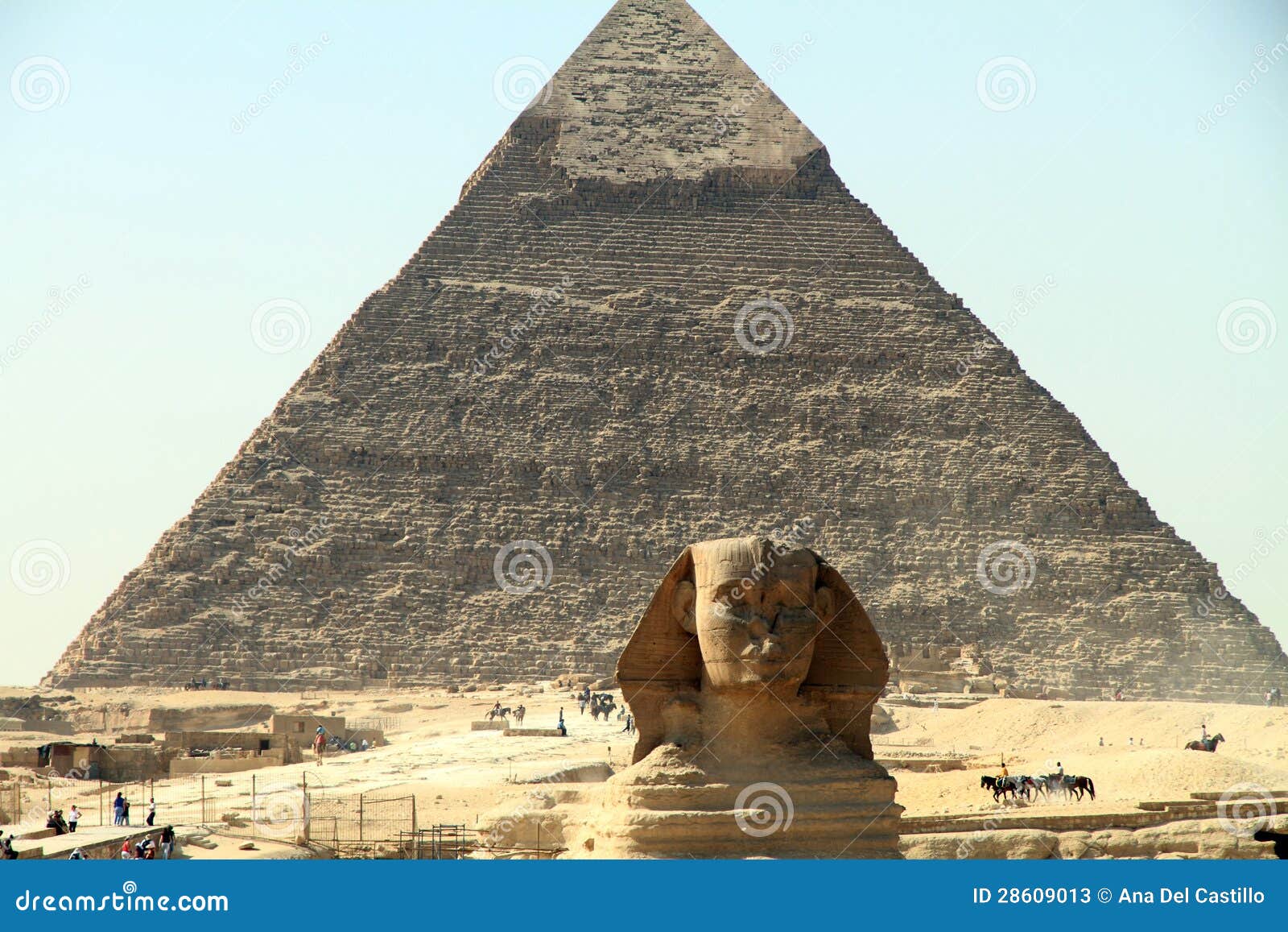 Sphinx Pyramids Giza Egypt editorial stock photo. Image of architecture ...