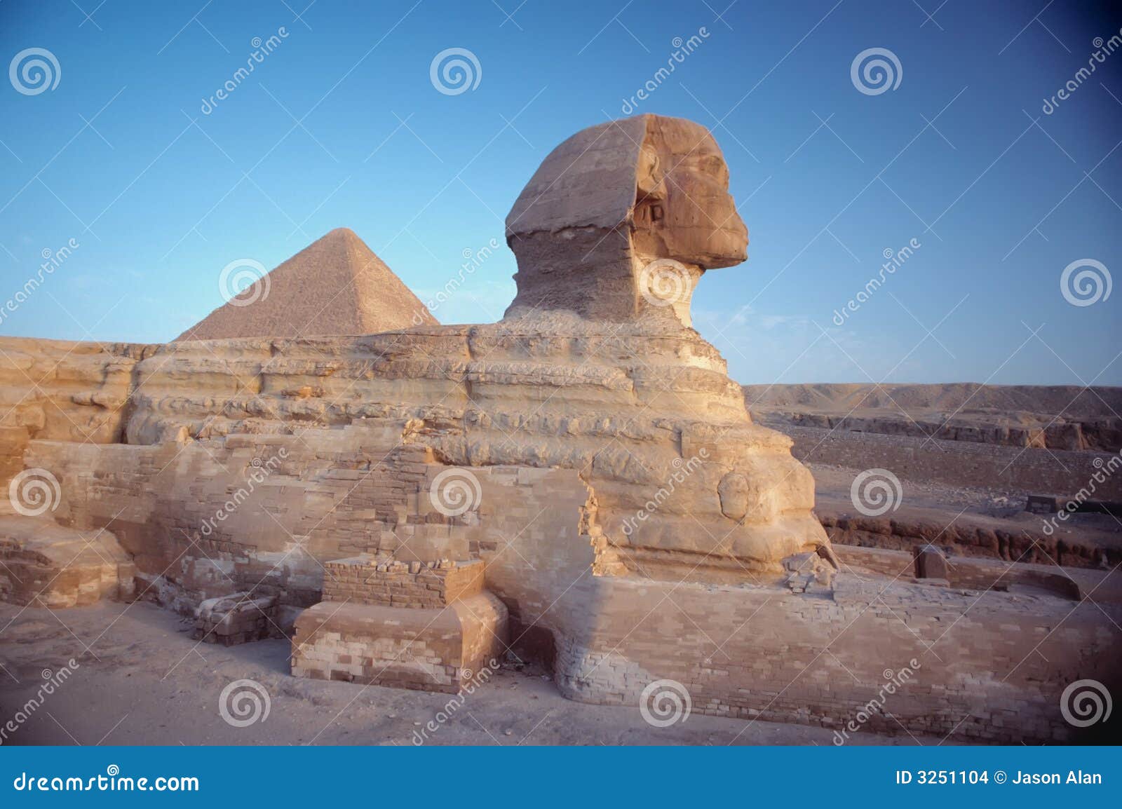 Sphinx and Pyrmid stock photo. Image of ancient, civilization - 3251104