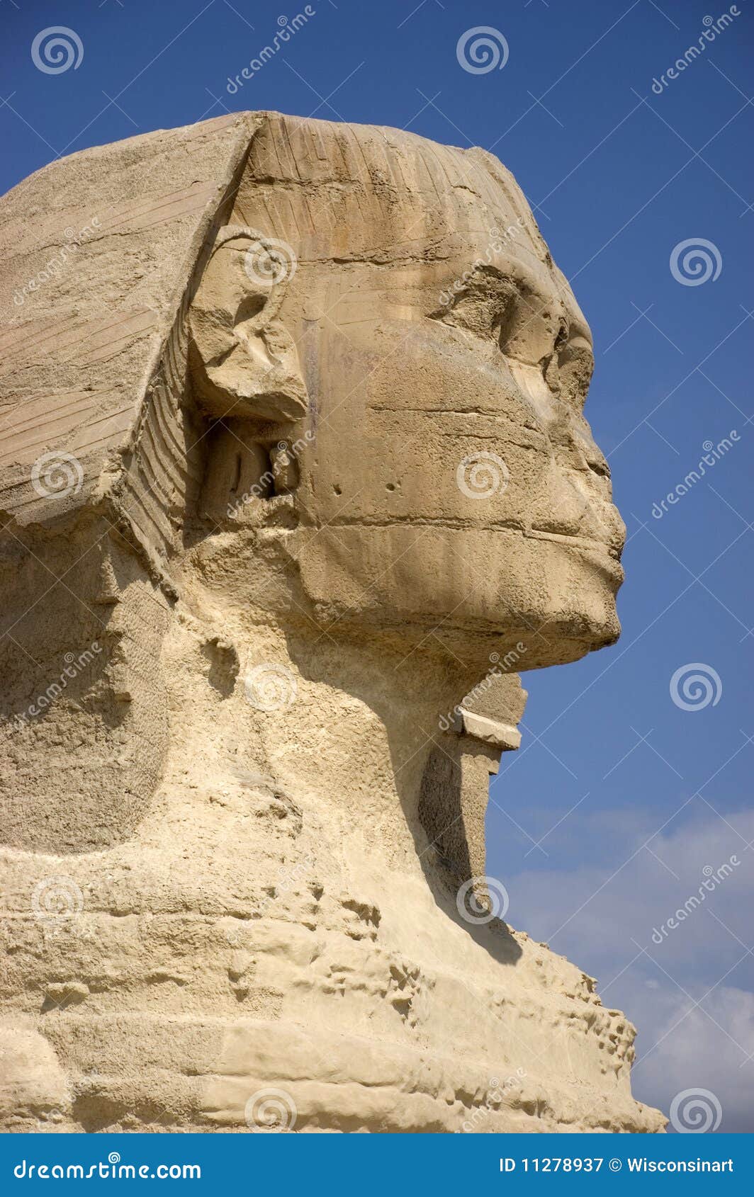 Sphinx Sideview Closeup, Cairo, Egypt Travel Stock Image - Image of ...