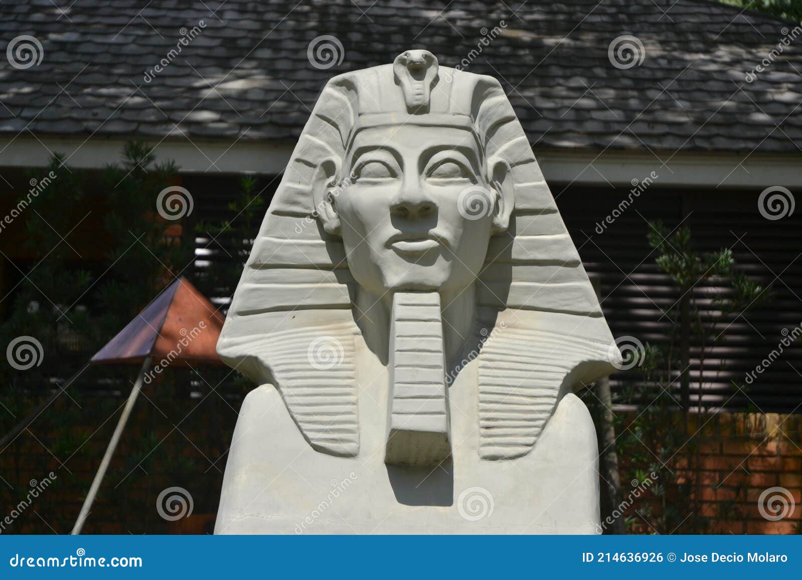 Sphinx. Sphinx on Concrete with White Paint on Background with Copper ...