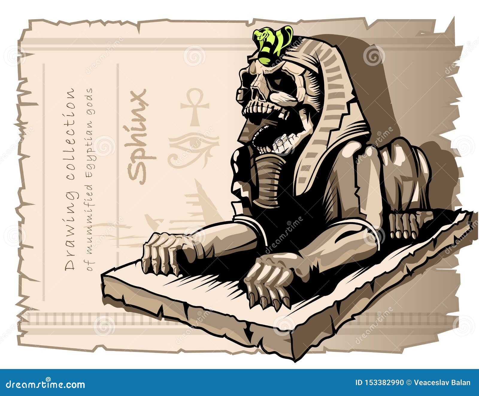 Sphinx, Statue of a Dog with a Human Skull. Egyptian Mythology Stock ...