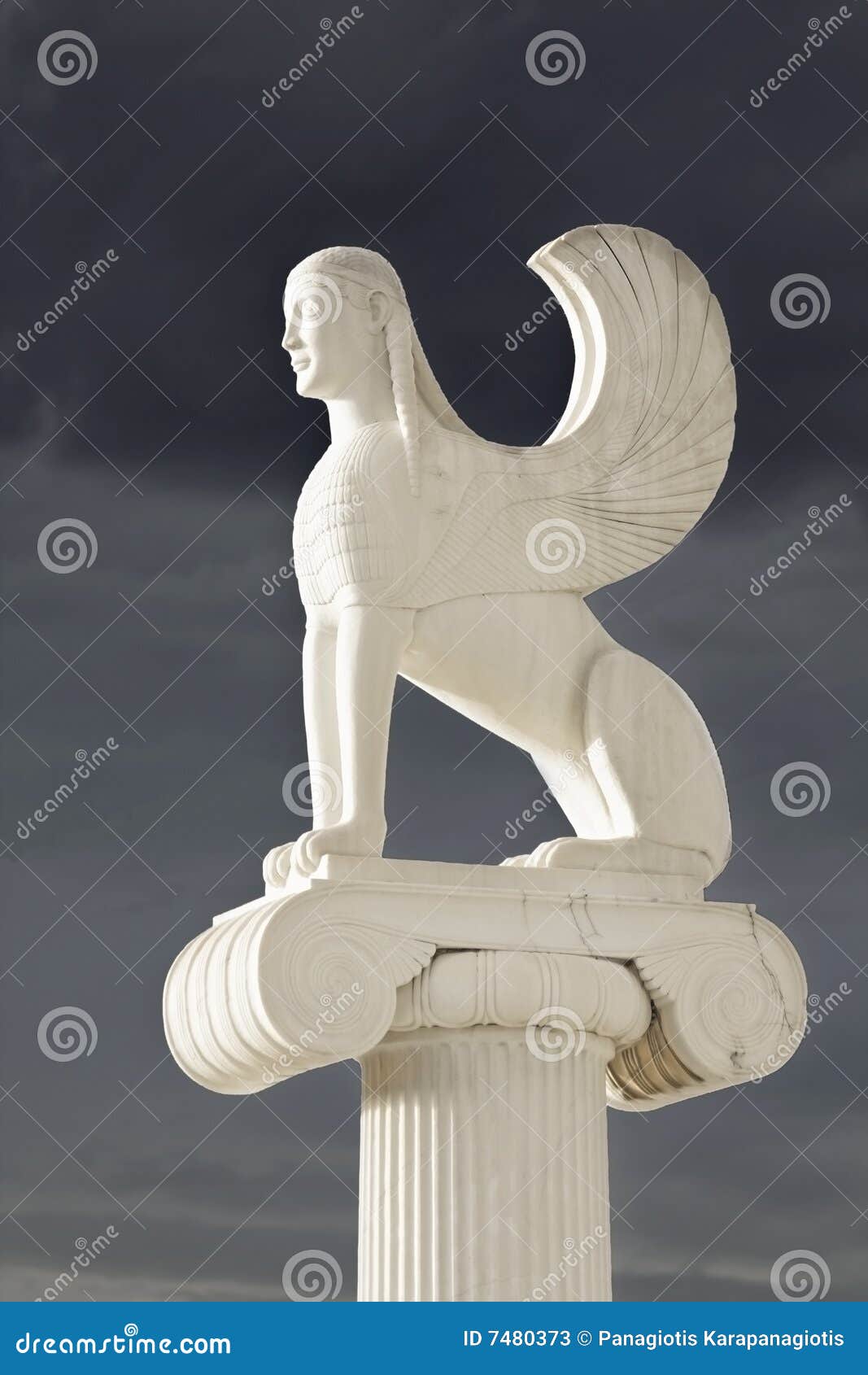 Sphinx statue in Greece stock image. Image of history - 7480373