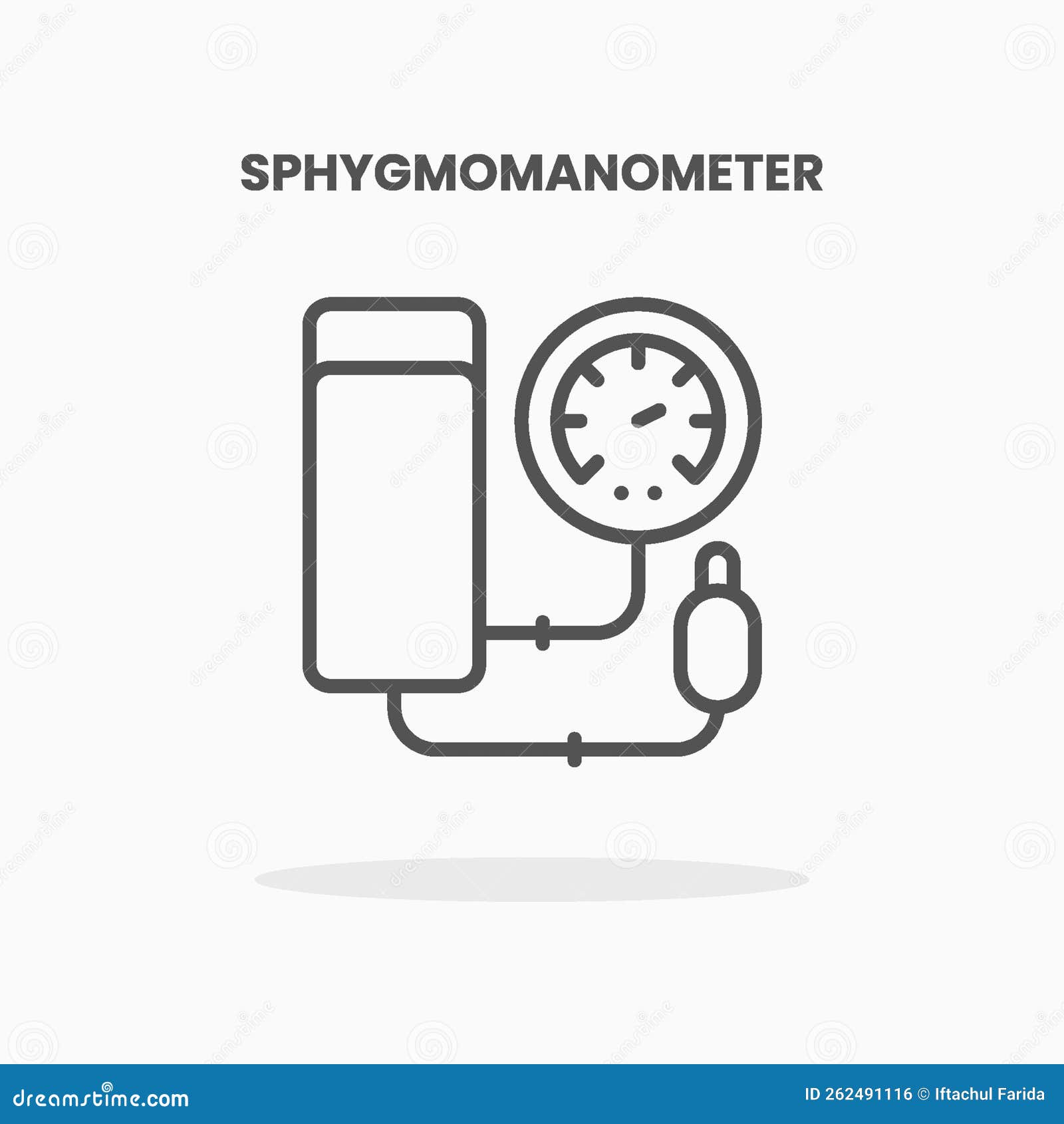 Sphygmomanometer Icon Line. Stock Vector - Illustration of meter ...