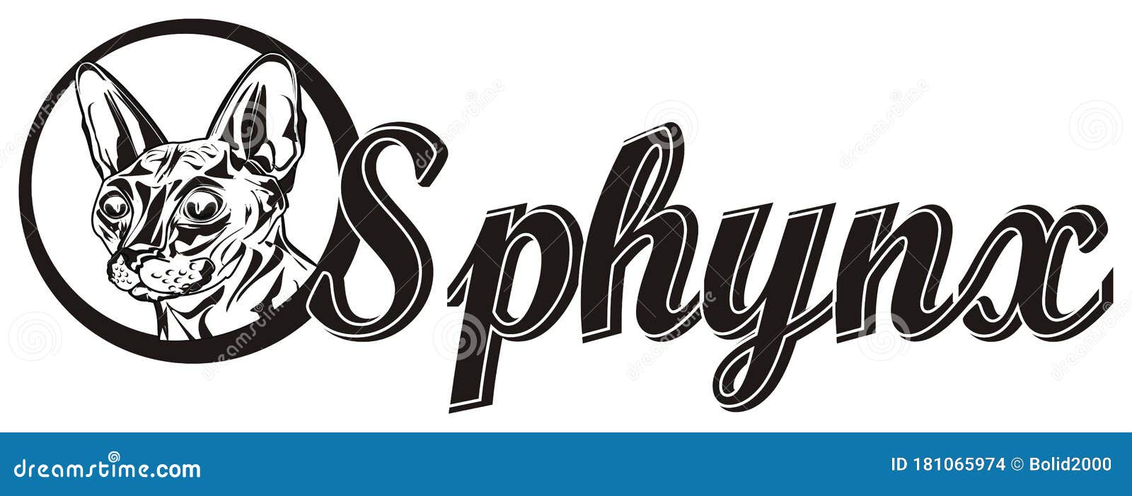 Sphynx cat in icon stock illustration. Illustration of meow - 181065974