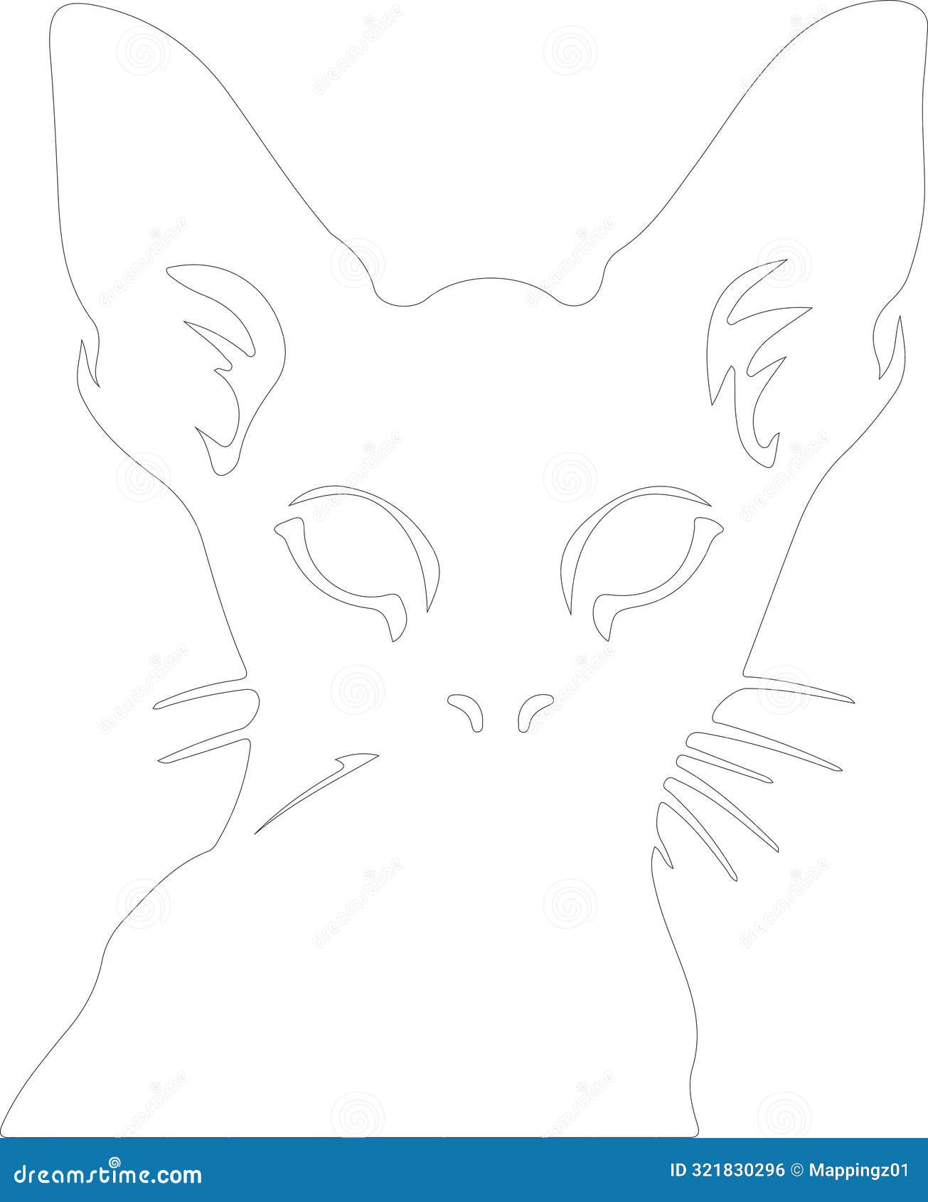 Sphynx Cat Outline Outline Silhouette Generative Ai Stock Vector ...