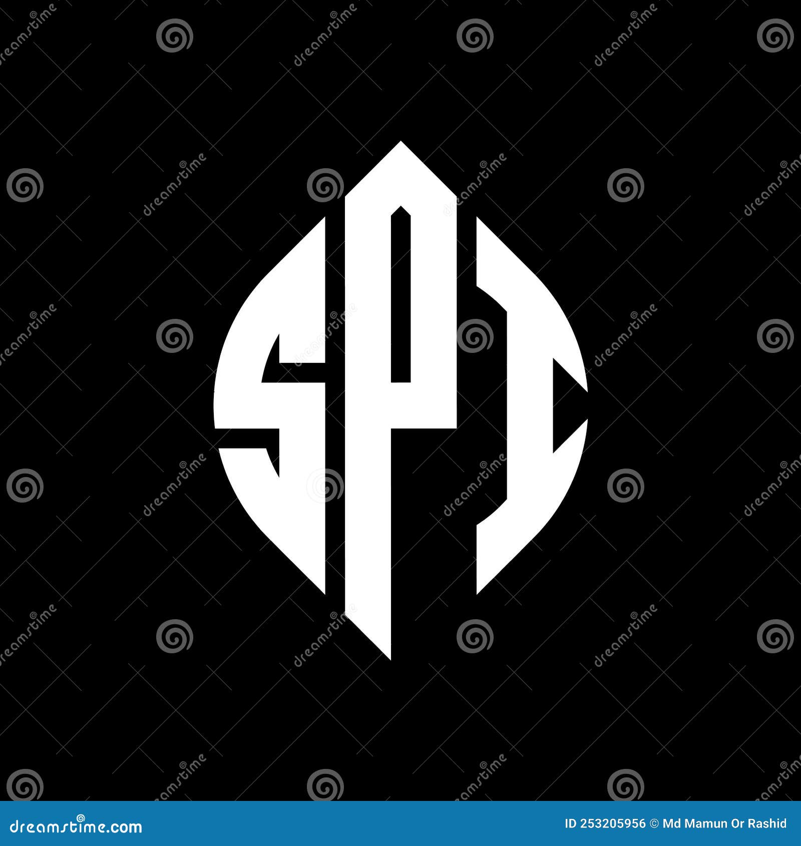 SPI Circle Letter Logo Design with Circle and Ellipse Shape. SPI ...