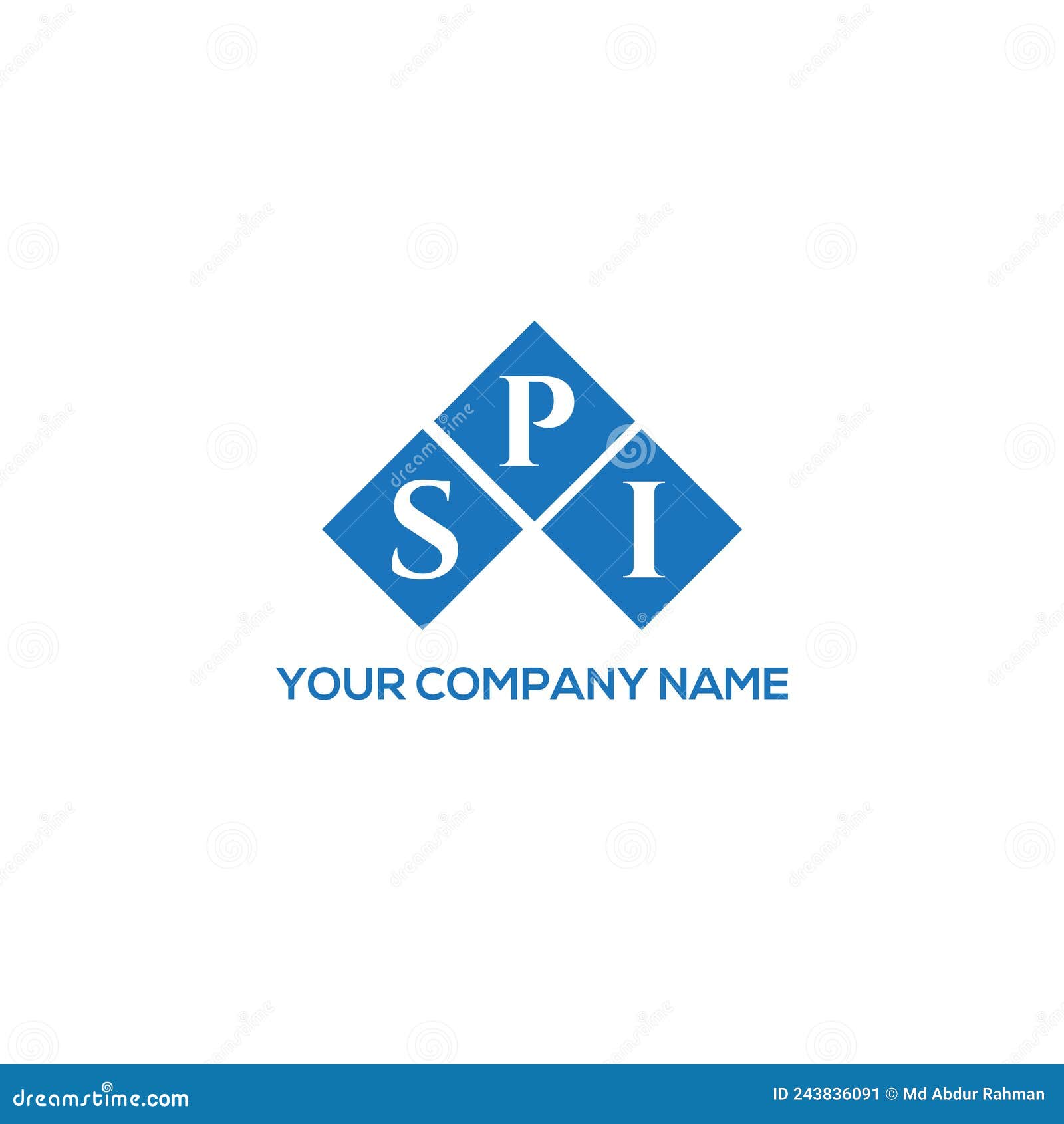 SPI Letter Logo Design on White Background. SPI Creative Initials ...