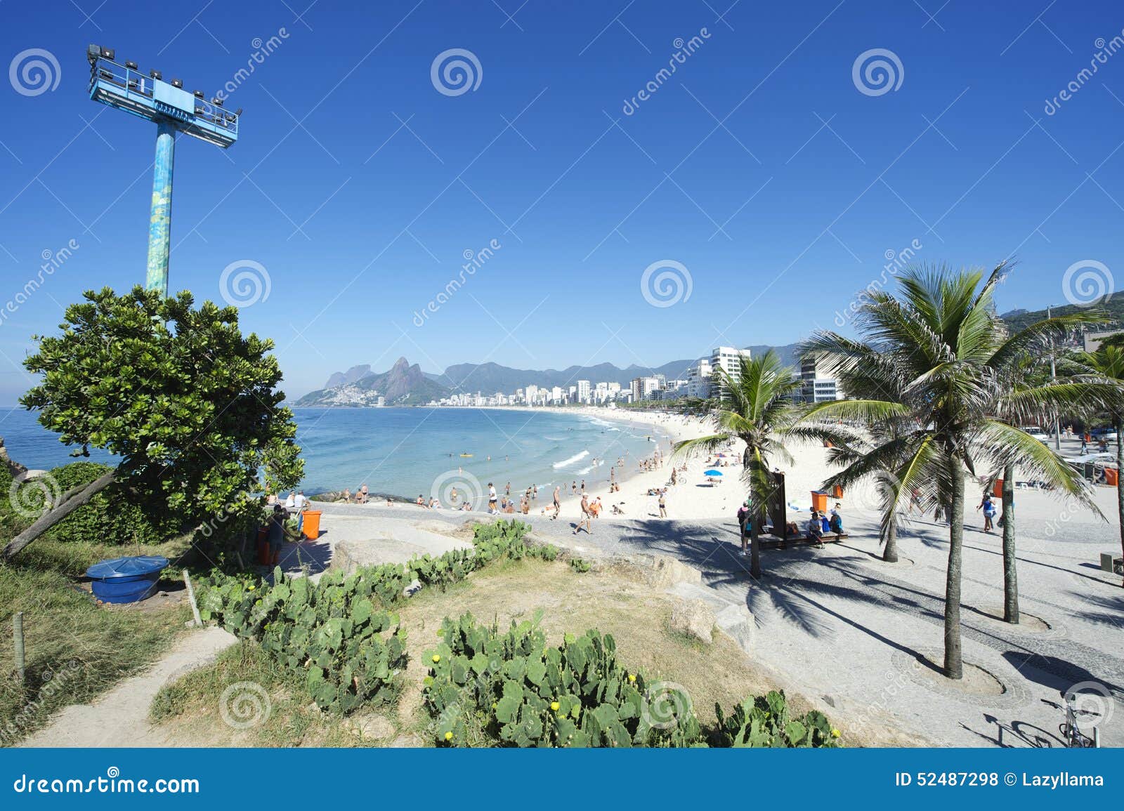 Spiaggia Rio De Janeiro Brazil Skyline Di Arpoador Ipanema Fotografia ...