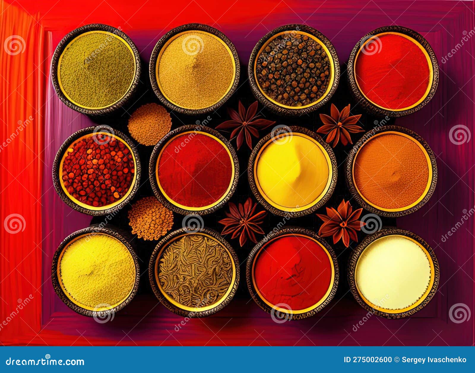Spice Wheel: A Vibrant Array Of Colors Stock Image | CartoonDealer.com ...