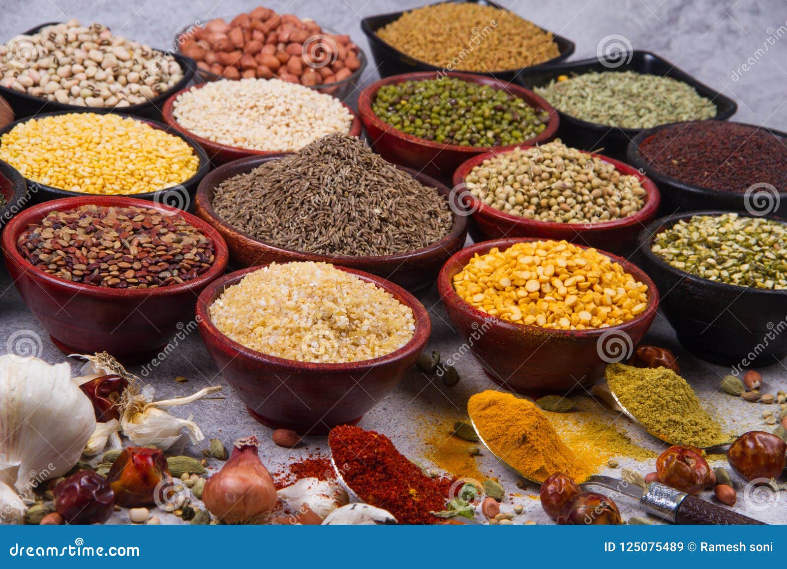 Indian seed stock image. Image of collection, beans - 125075489