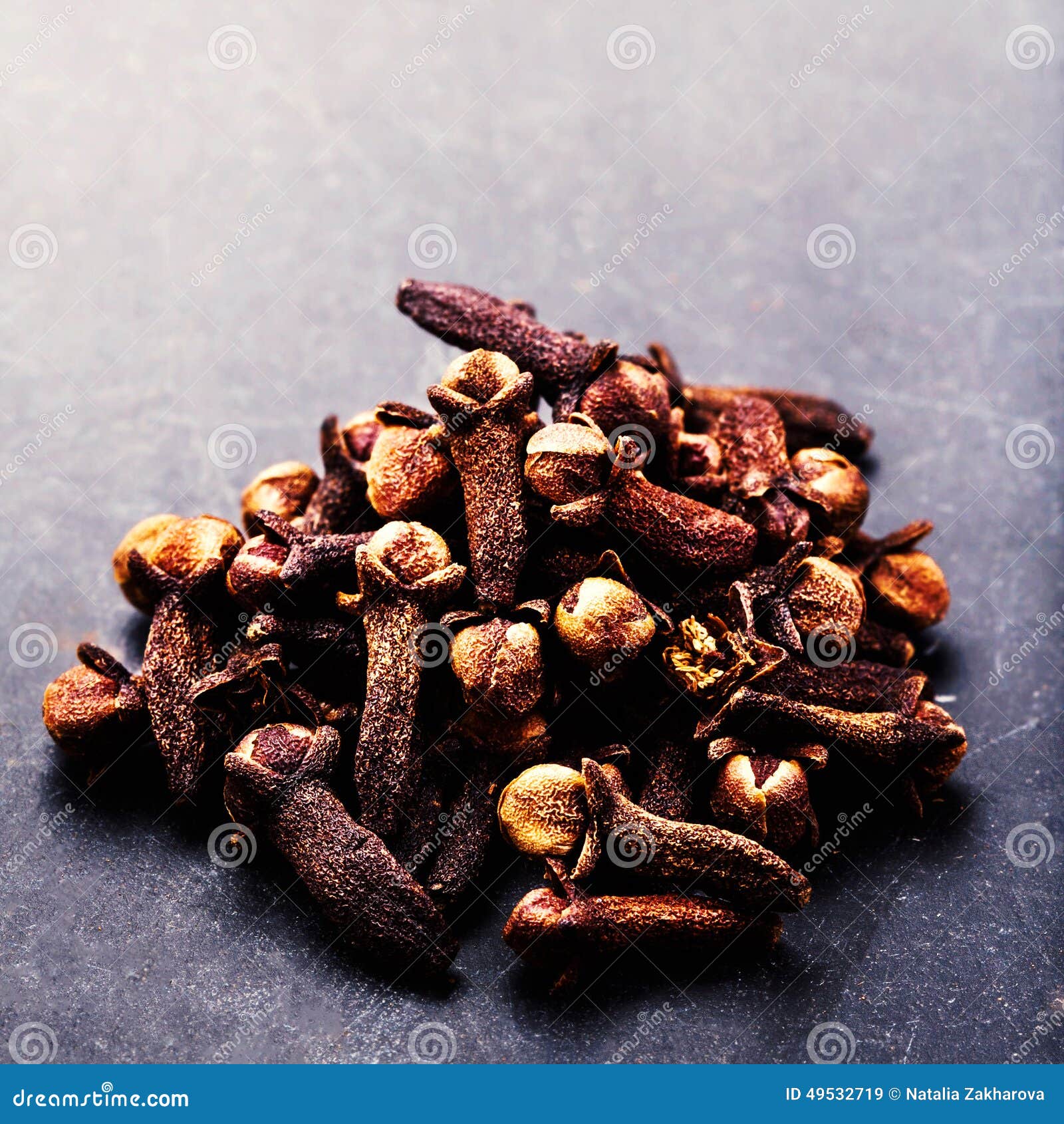 Spice Background - Various Spices Over Dark Table. Collection of Stock ...