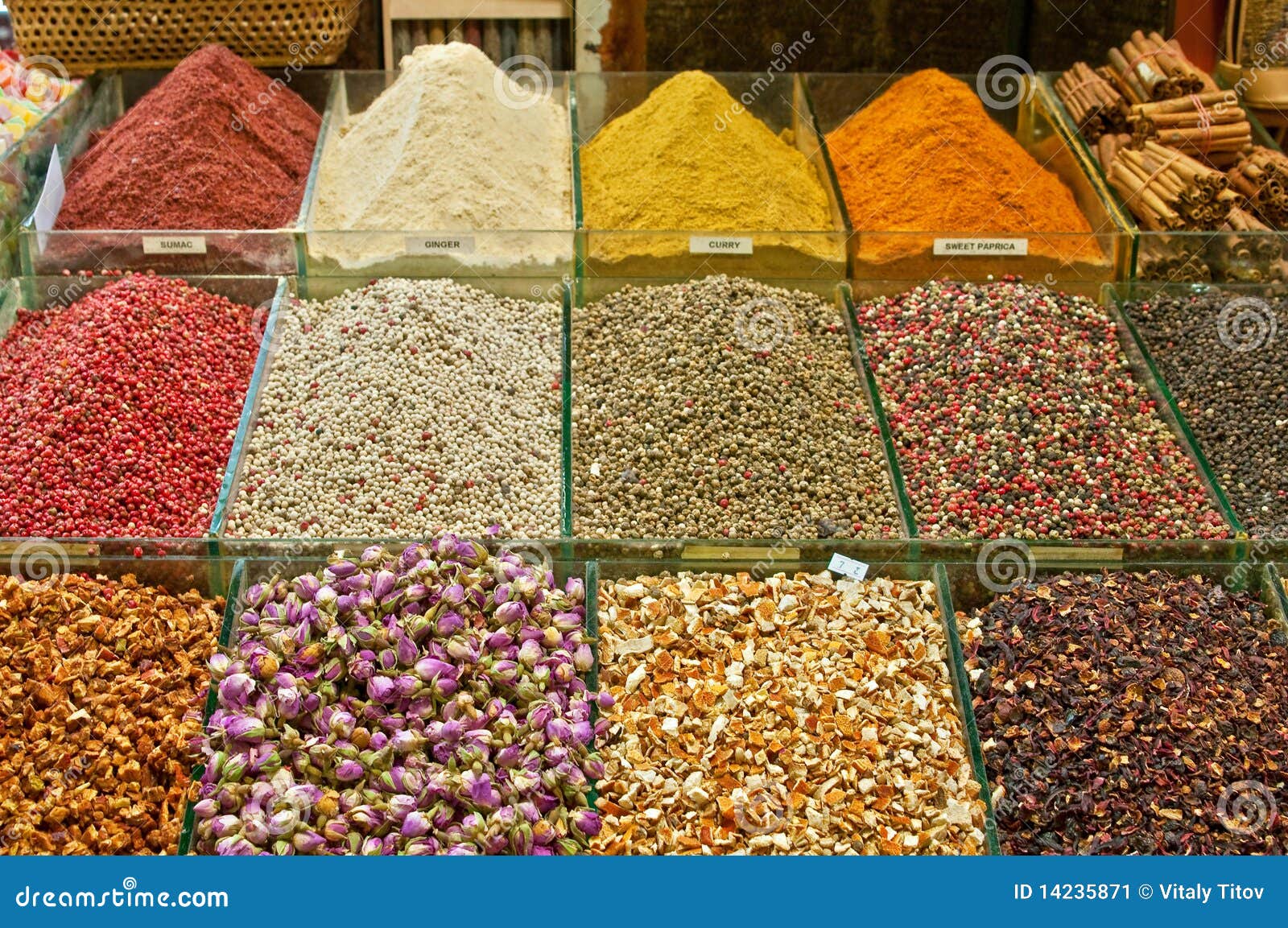 Spice bazaar stock image. Image of asian, colorful, label - 14235871