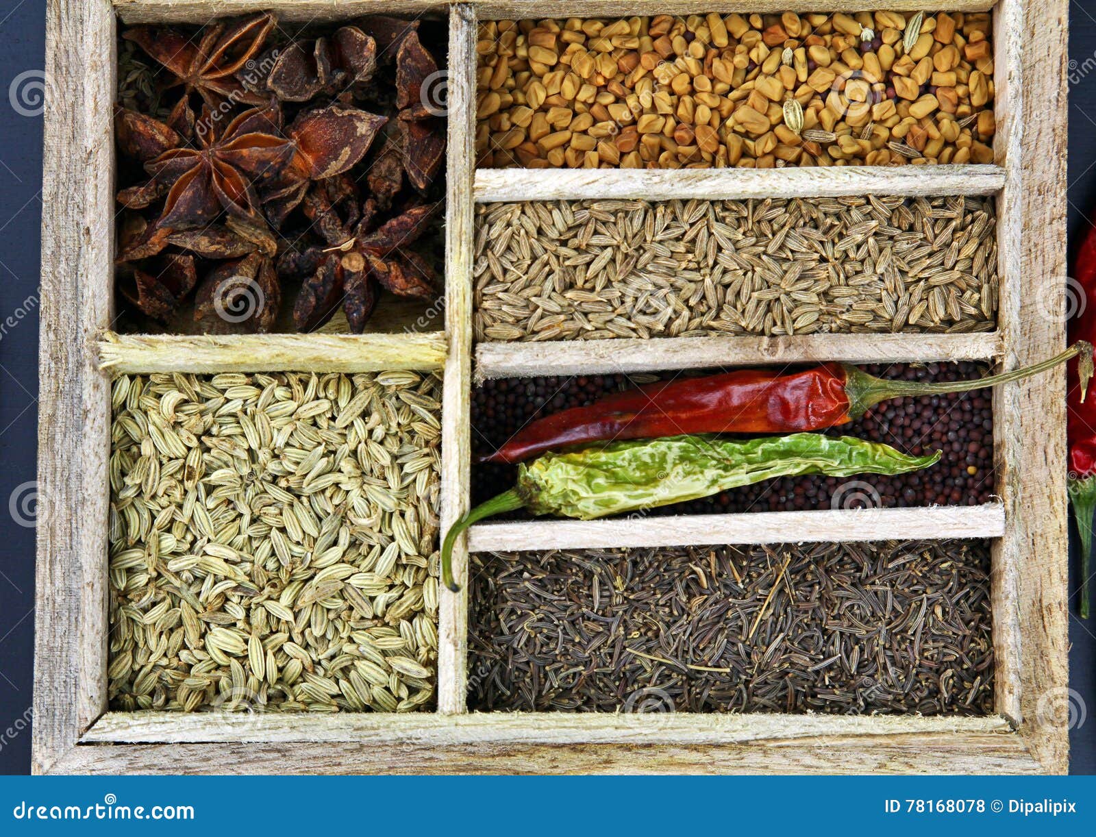 Spice box stock photo. Image of seed, spice, aroma, collection - 78168078