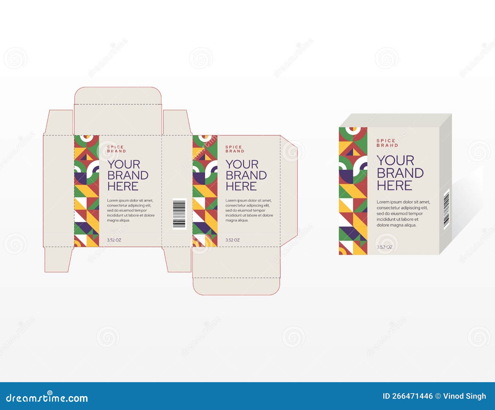 Spice Box Packaging Design stock illustration. Illustration of ...