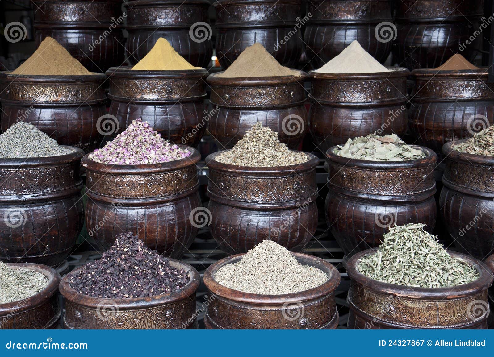 Spice Display stock image. Image of rack, wood, wooden - 24327867