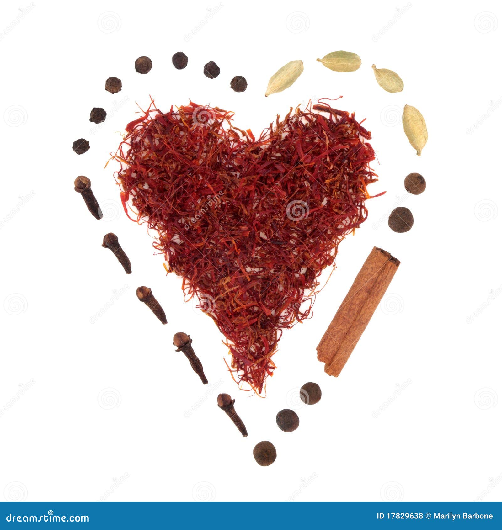 Spice Heart stock photo. Image of nutrition, isolated - 17829638