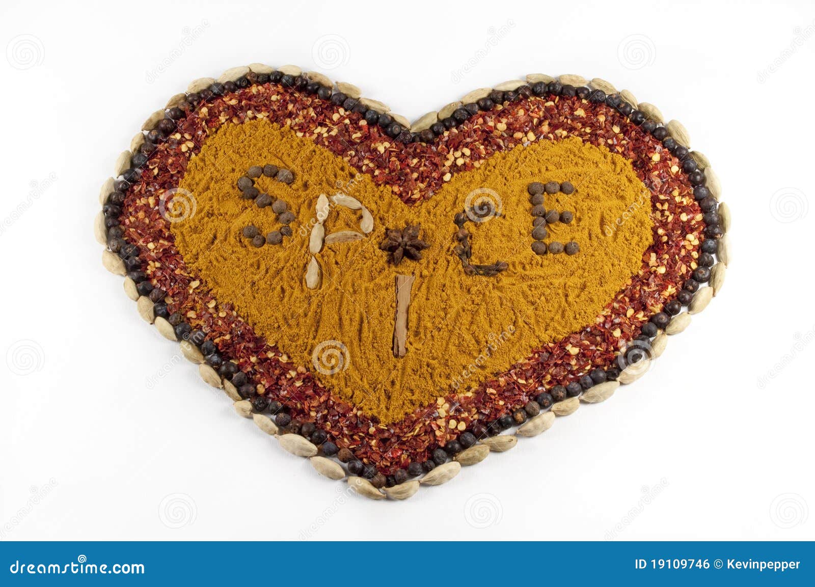 Spice Heart stock photo. Image of star, letters, asian - 19109746