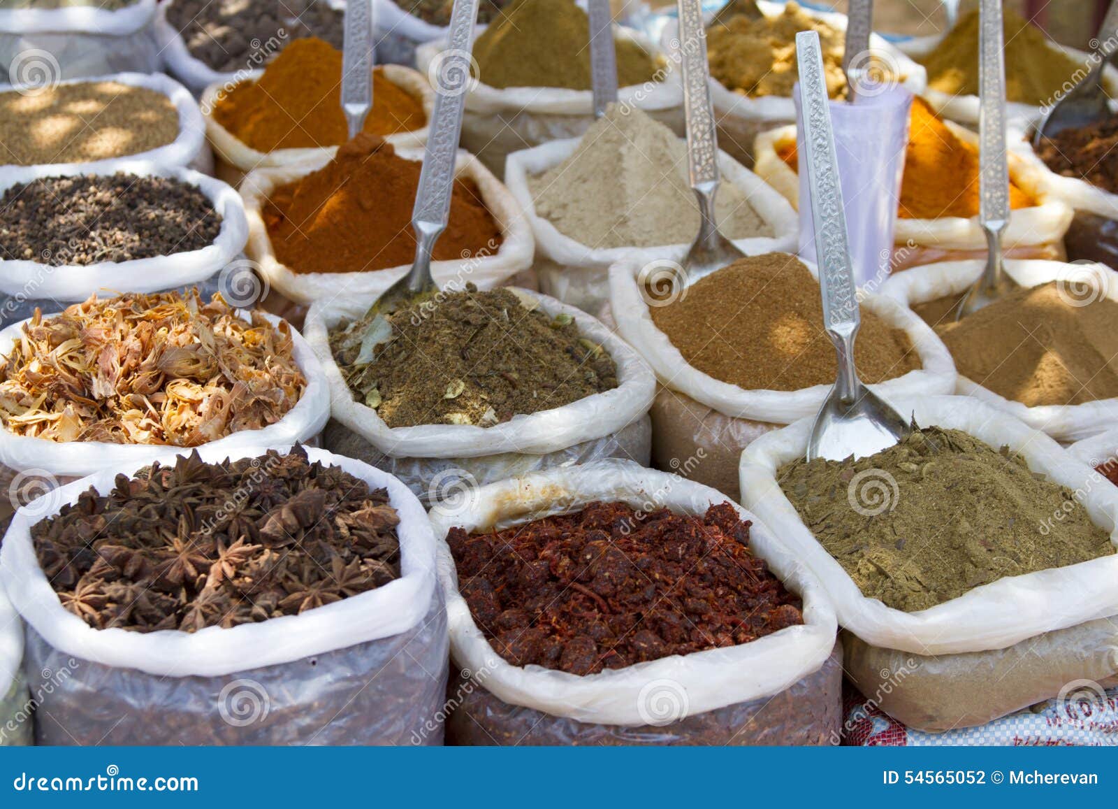 Spice Indian Bazaar Anjuna Market Goa Stock Photo - Image of holidays ...