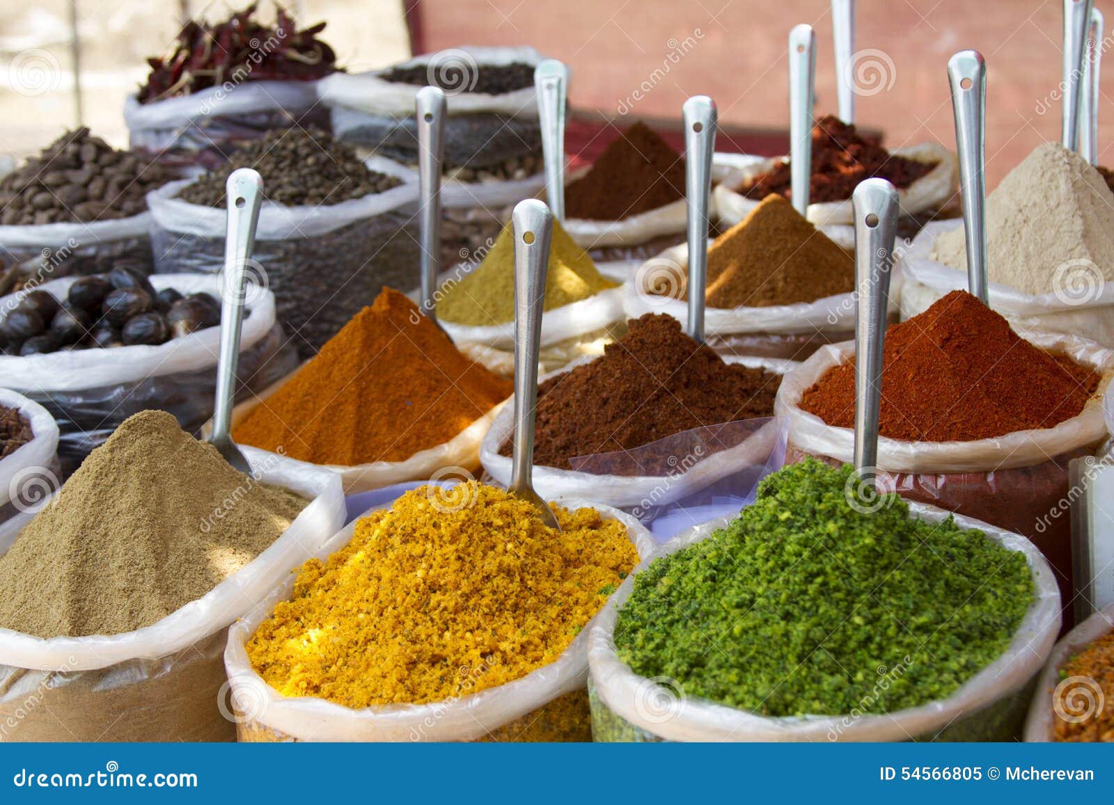 Spice Indian Bazaar Anjuna Market Goa Stock Image - Image of color ...