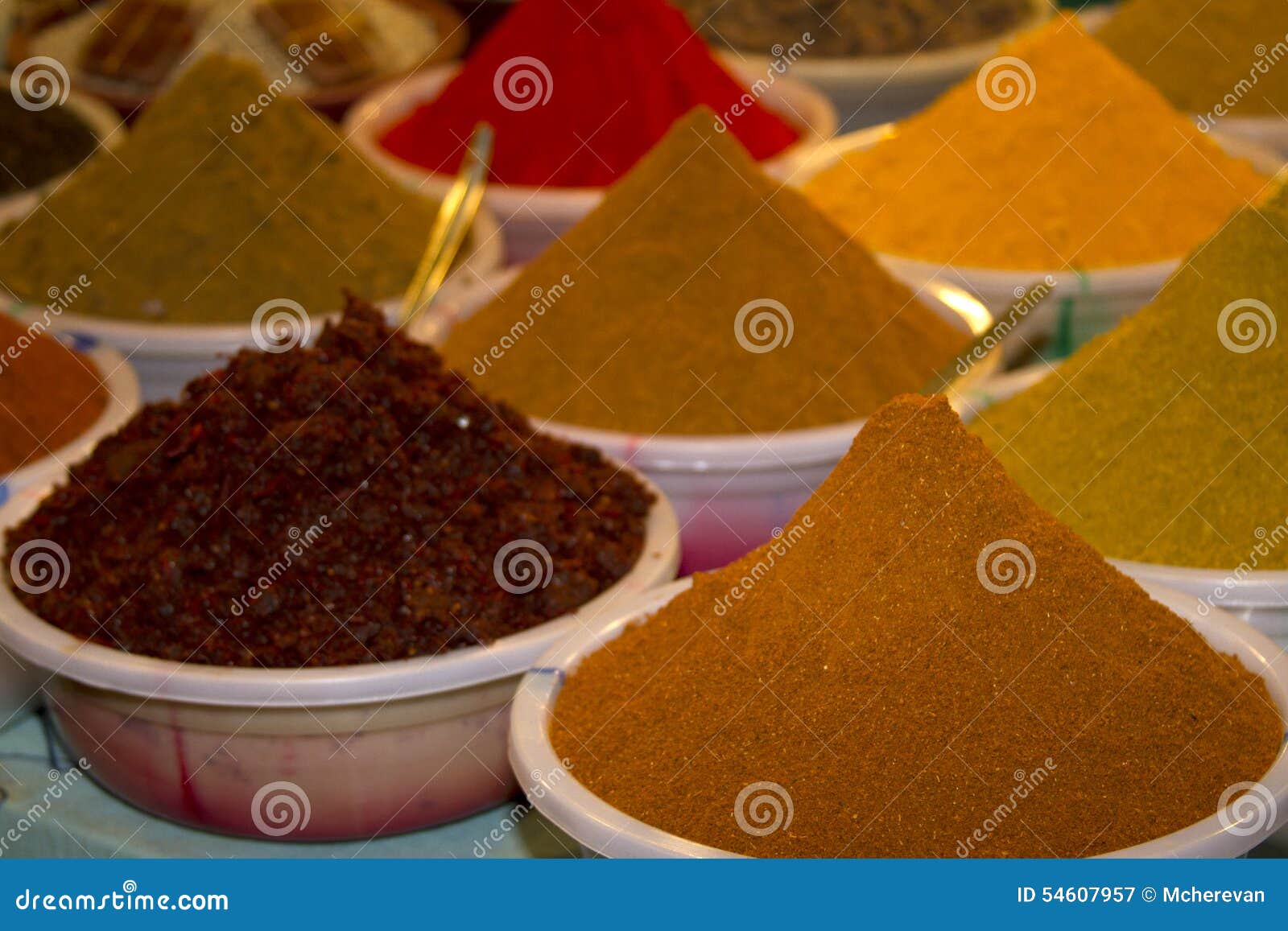 Spice Indian Bazaar Anjuna Market Goa Stock Image - Image of powder ...