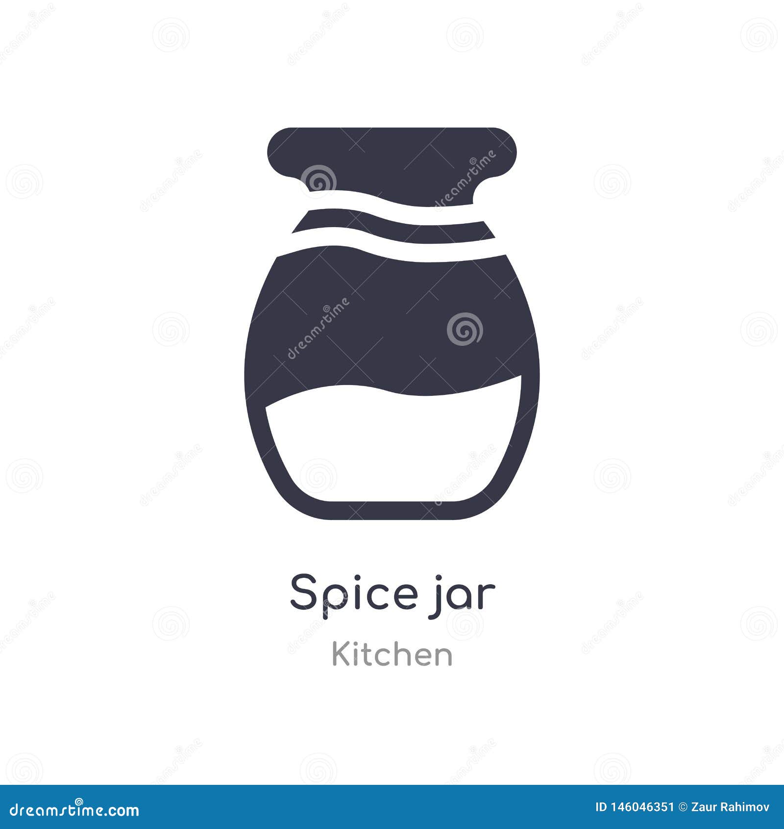 Spice Jar Icon. Isolated Spice Jar Icon Vector Illustration from ...