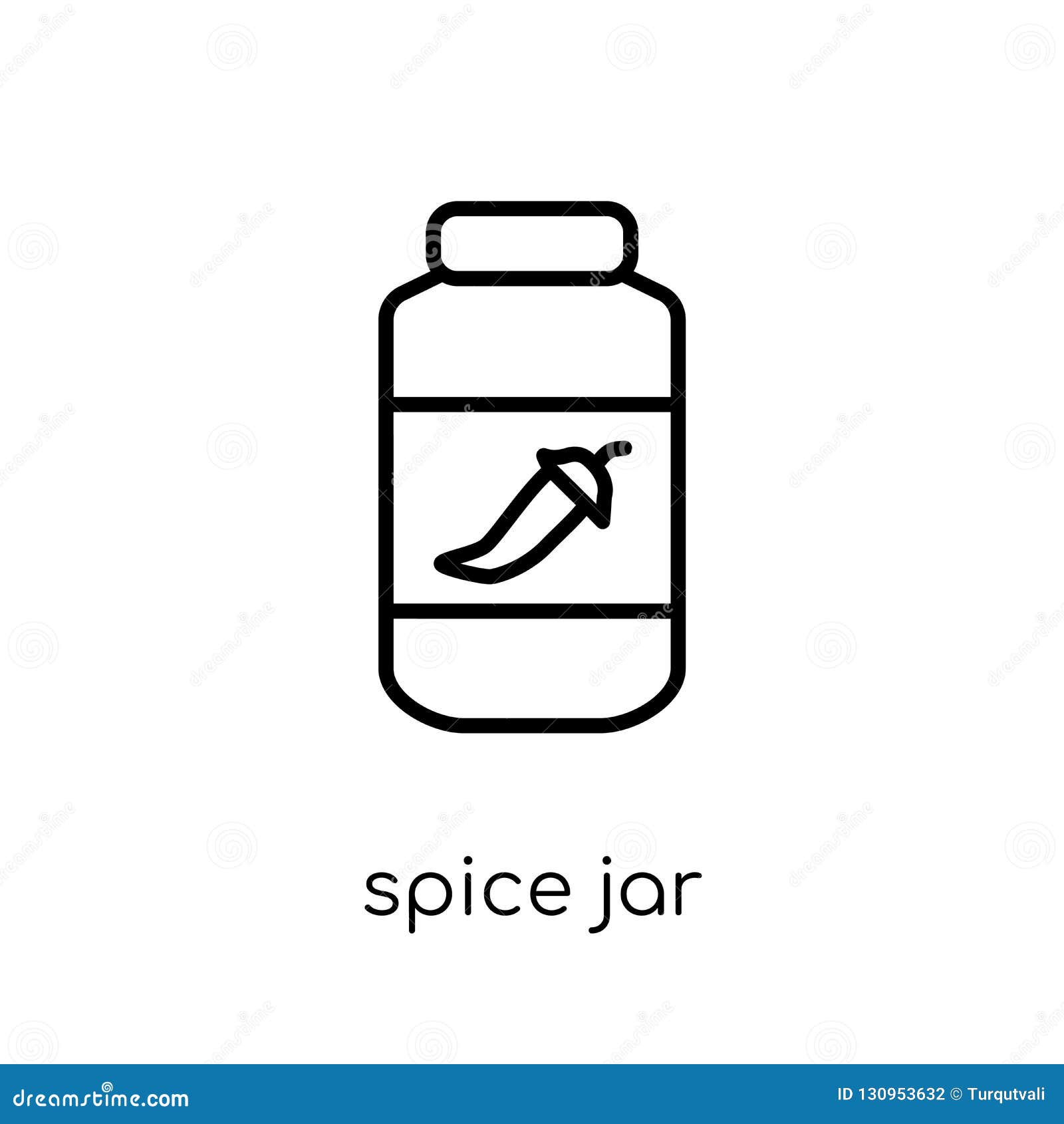 Spice Jar Icon from Kitchen Collection. Stock Vector - Illustration of ...