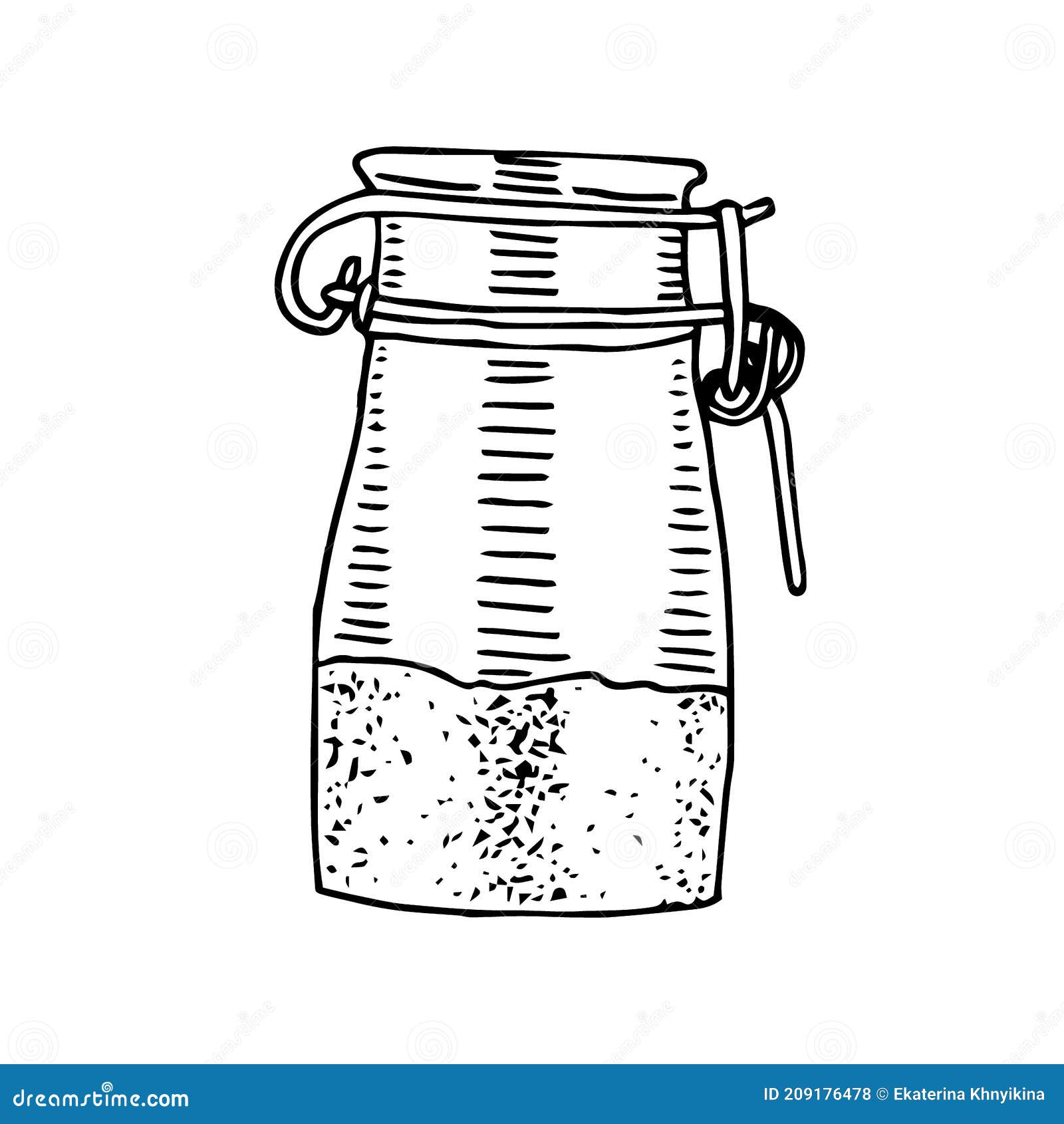 Spice Jar Vector Illustration Hand Drawing Sketch Stock Vector ...