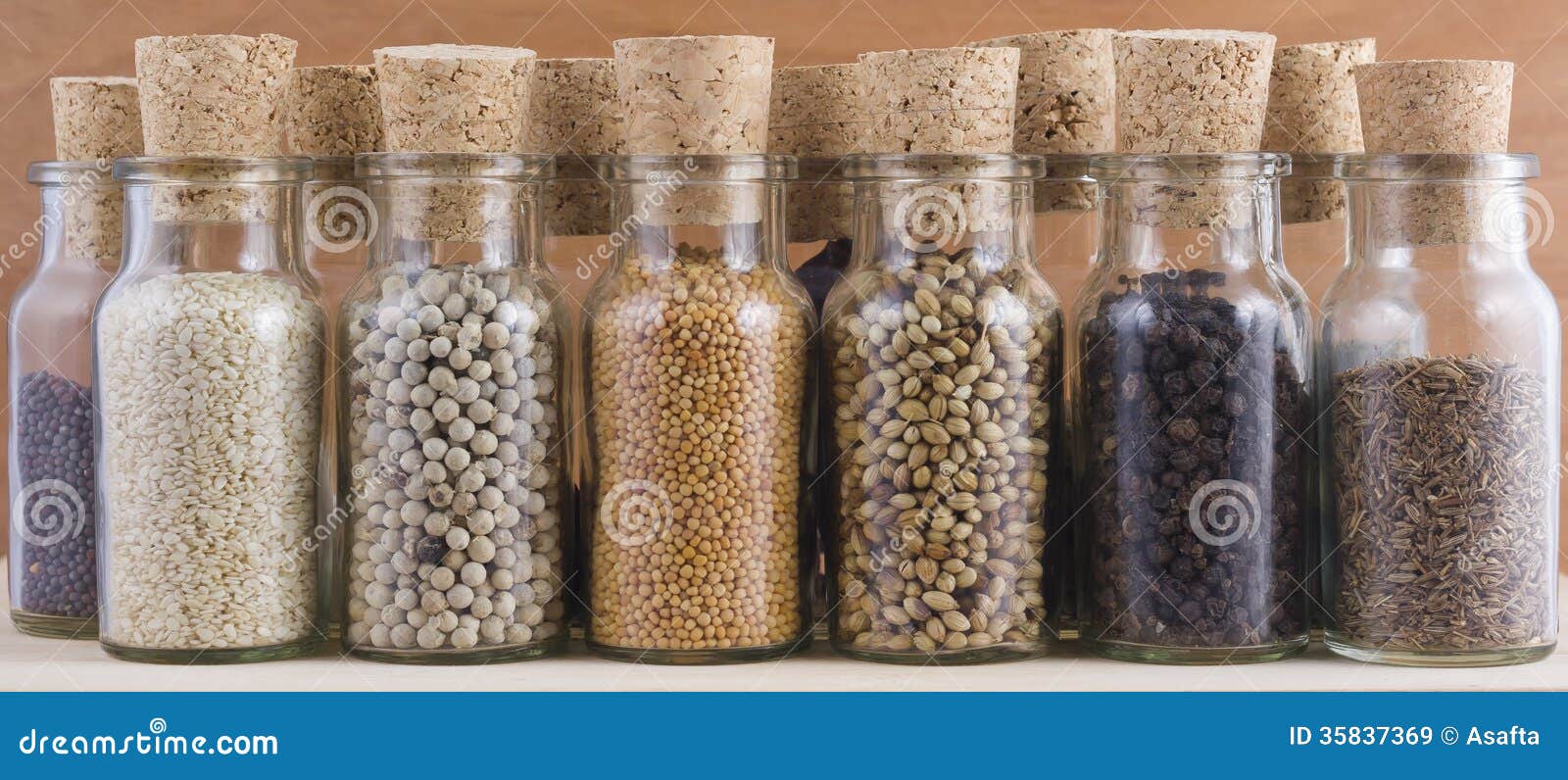 Spice jars collection stock image. Image of group, bottle - 35837369