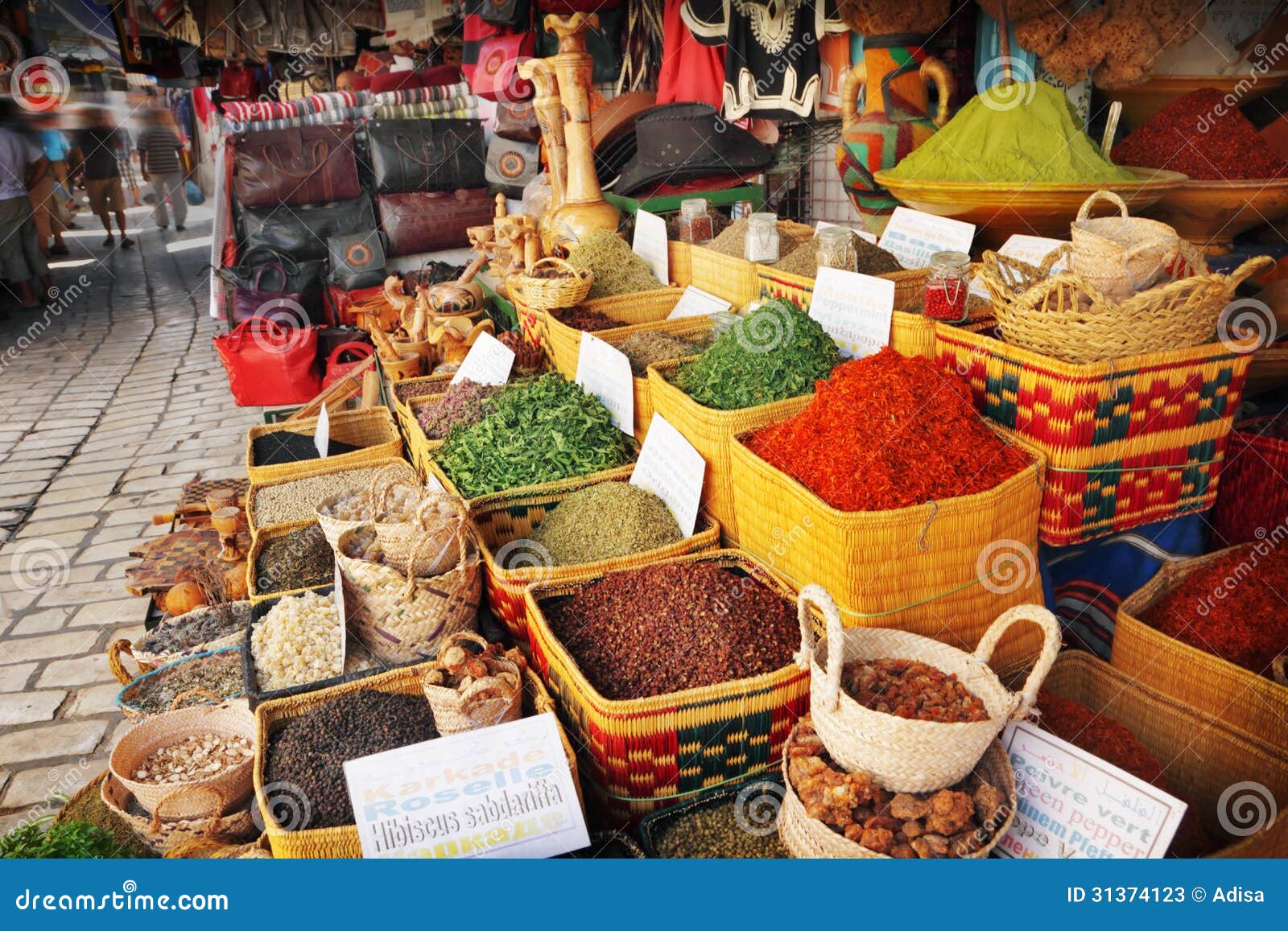 Spice market stock image. Image of business, basket, aroma - 31374123