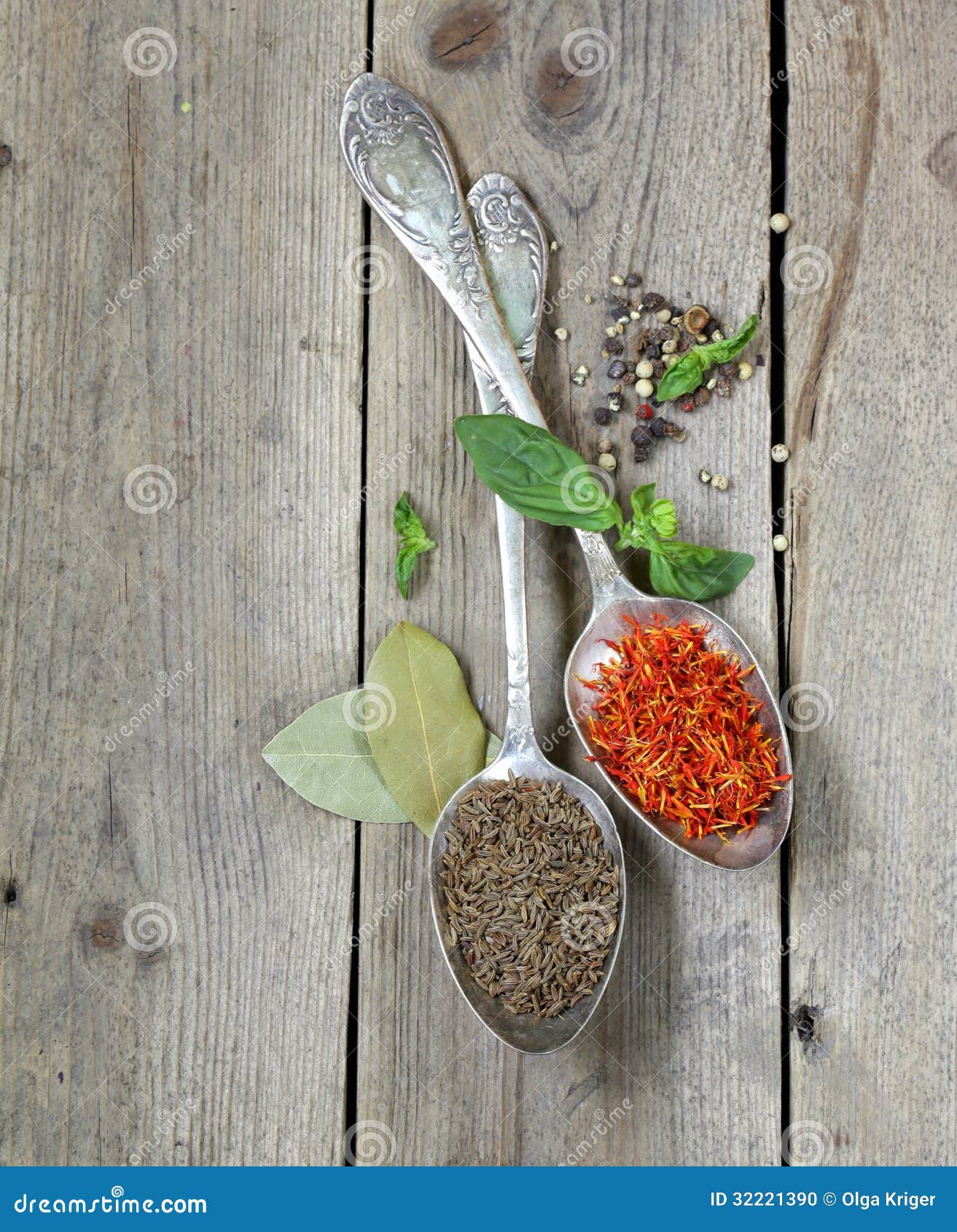 Spice Saffron and Cumin in a Spoons Stock Photo - Image of cuisine ...
