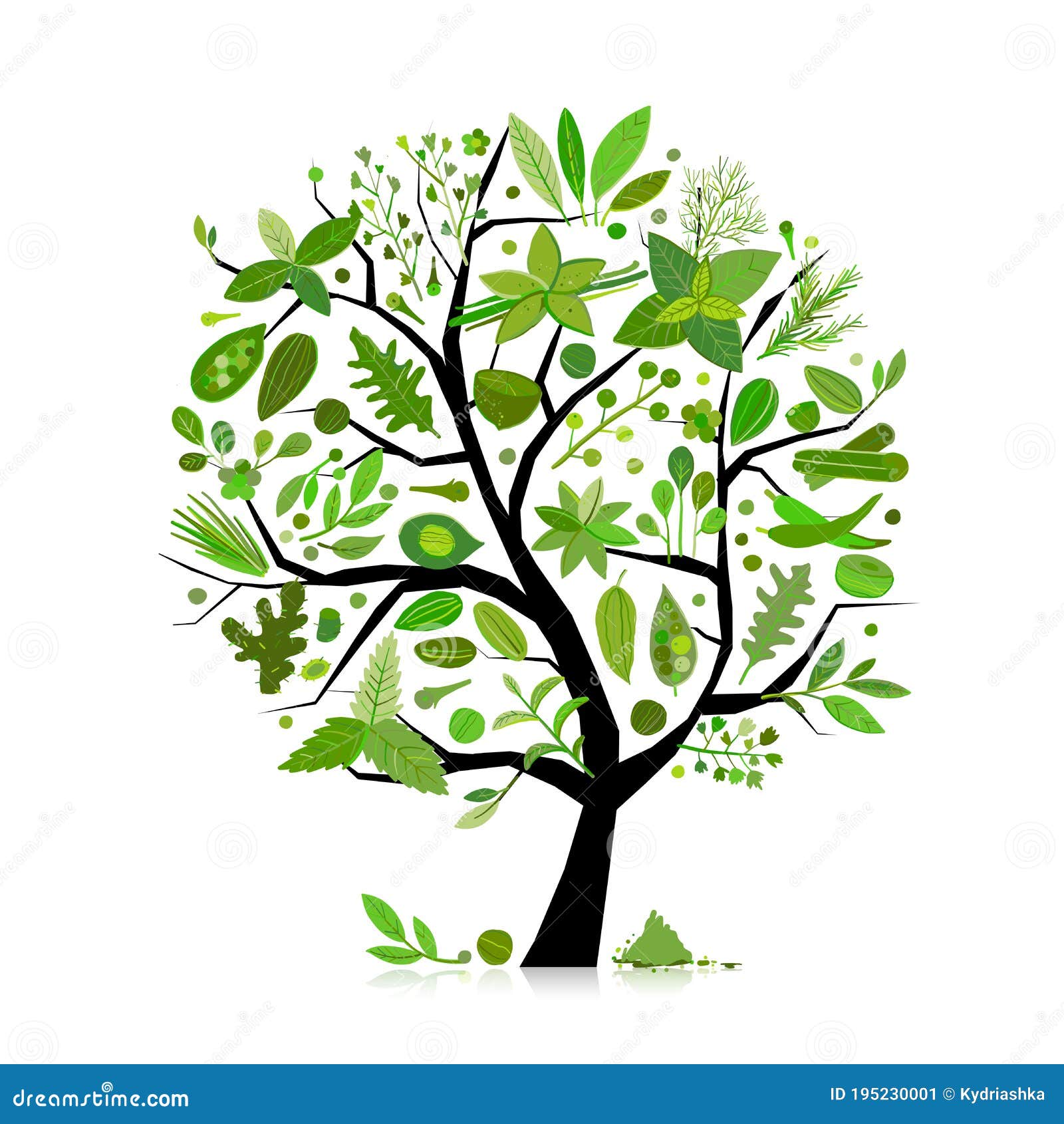 Spice Shop, Concept Image, Herbs and Spices Collection on Tree for Your ...