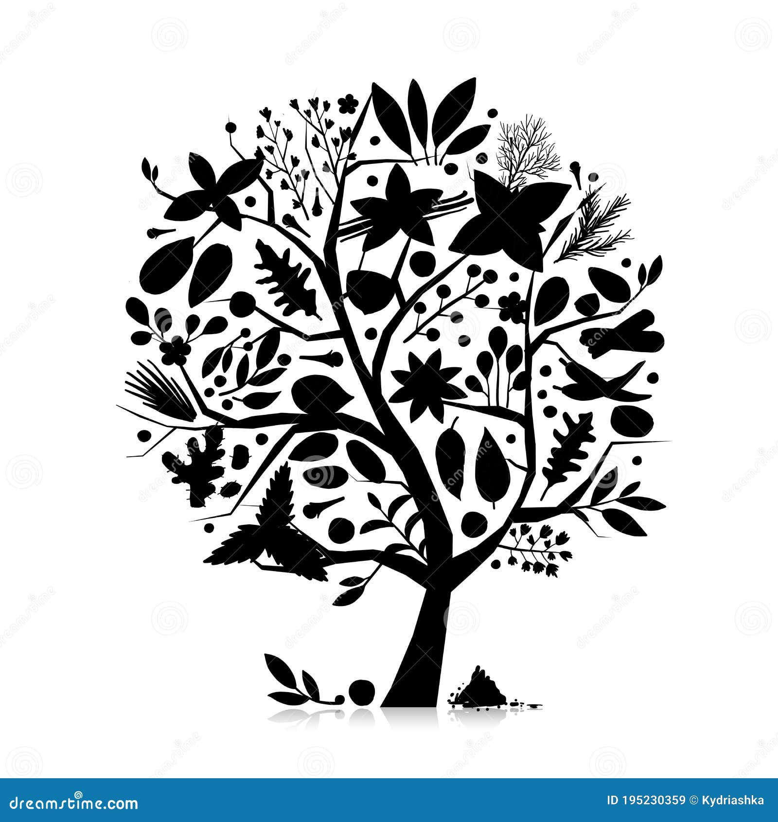 Spice Shop, Concept Image, Herbs and Spices Collection on Tree for Your ...