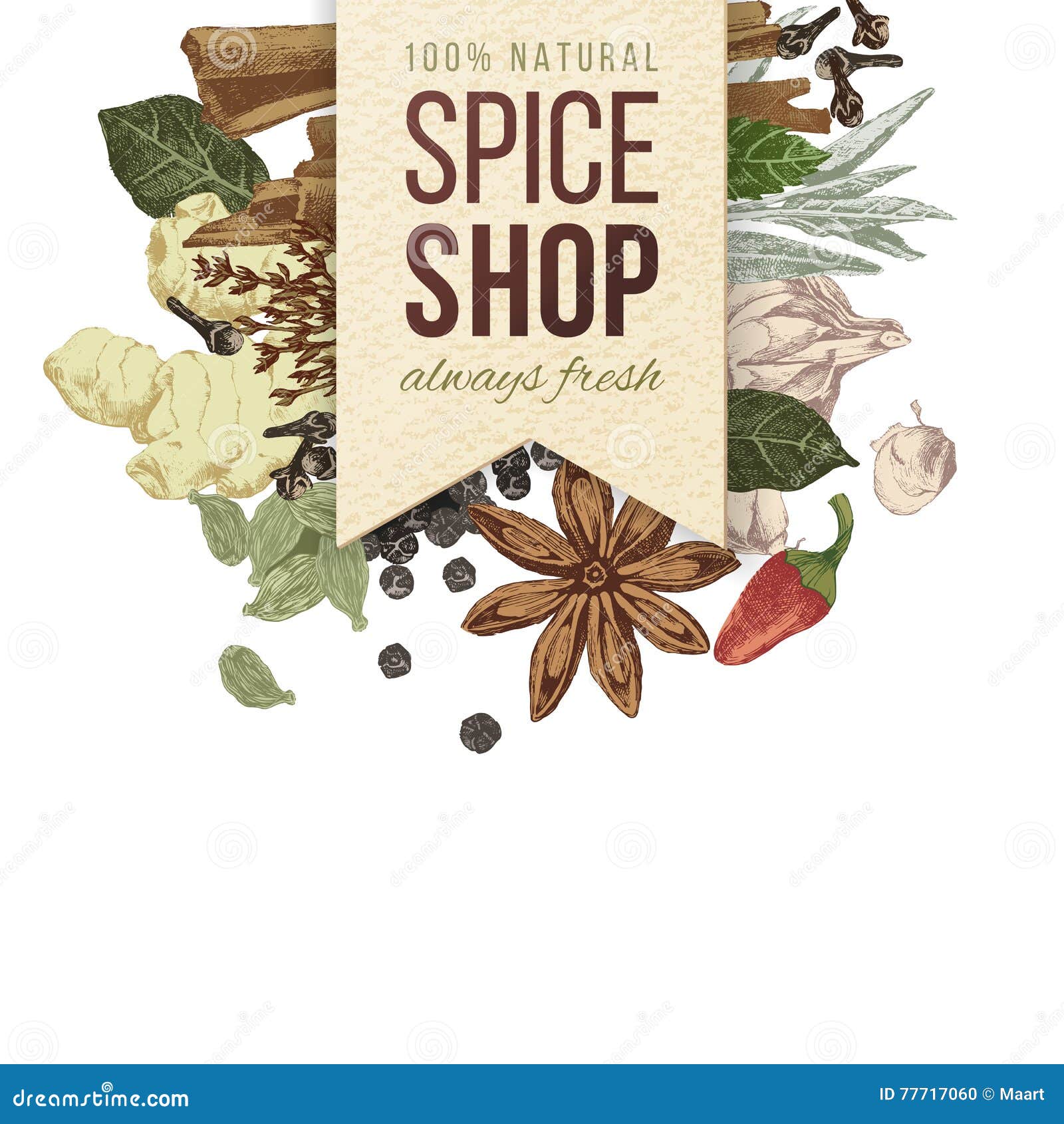 Spice Shop Logo. Round Linear Logo Of Chili Pepper Vector Illustration ...