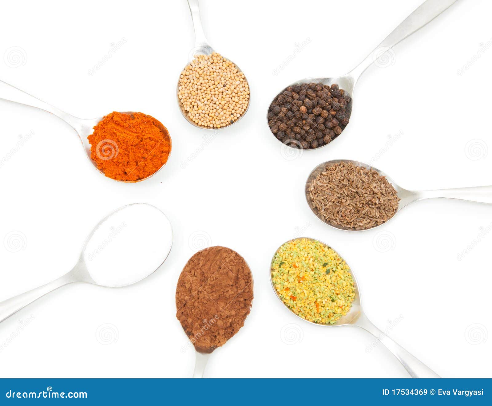 Spice spoons stock image. Image of black, asian, color - 17534369