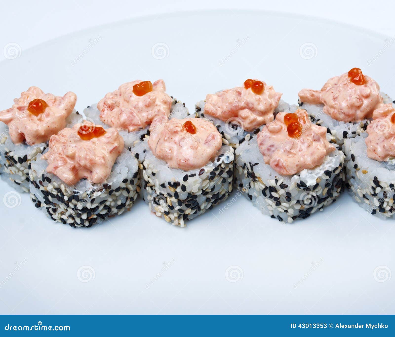 Spice Sushi with Sauced Slices Stock Image - Image of meal ...