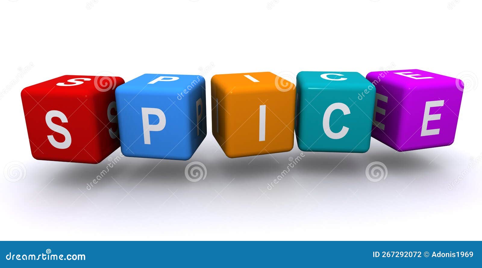 Spice Word Lettering Typography. Cooking Ingredient. Infographics With ...