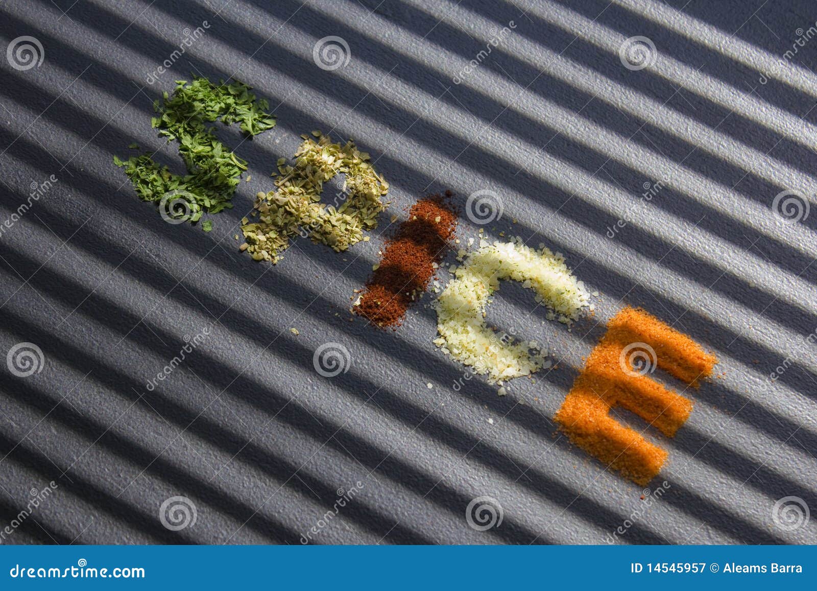 Spice Word Diagonal stock image. Image of colors, oregano - 14545957