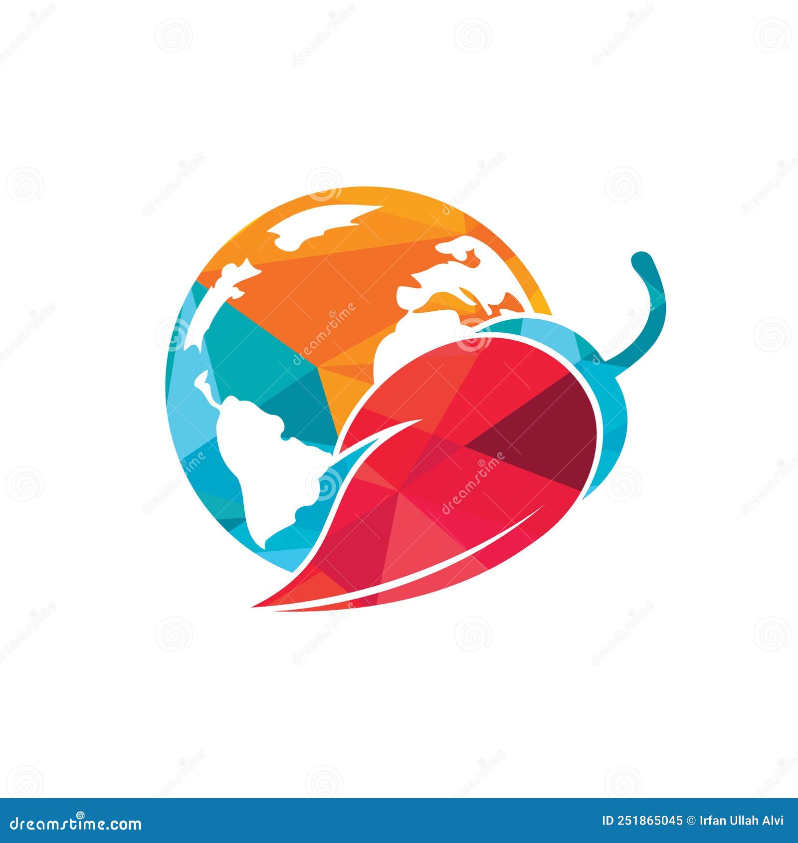 Spice World Vector Logo Design. Chili and Globe Icon Vector Logo Design ...