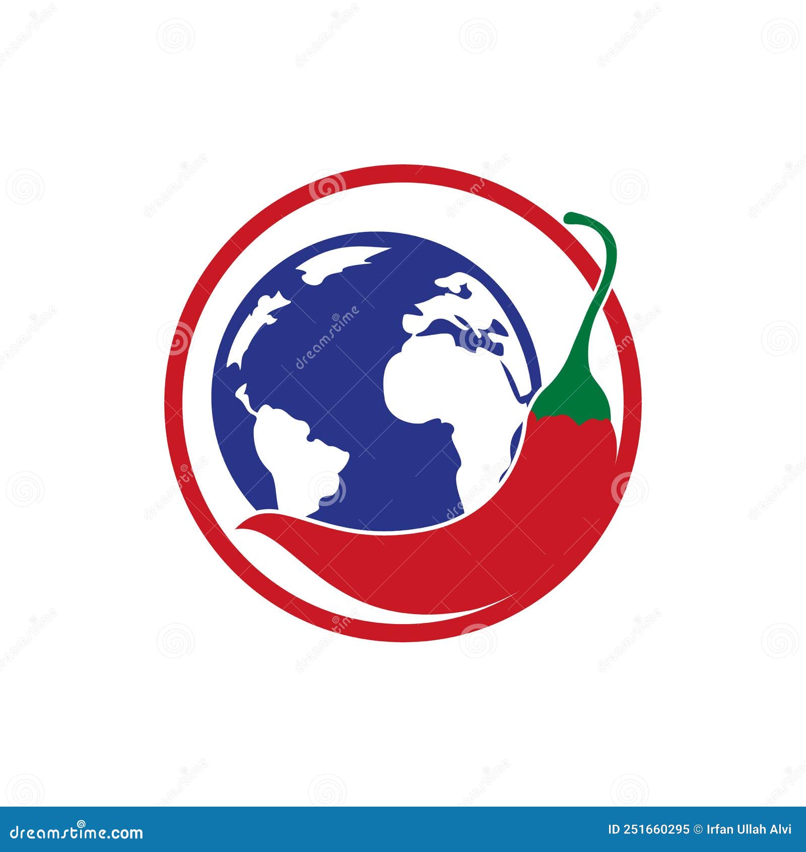 Spice World Vector Logo Design. Chili and Globe Icon Vector Logo Design ...