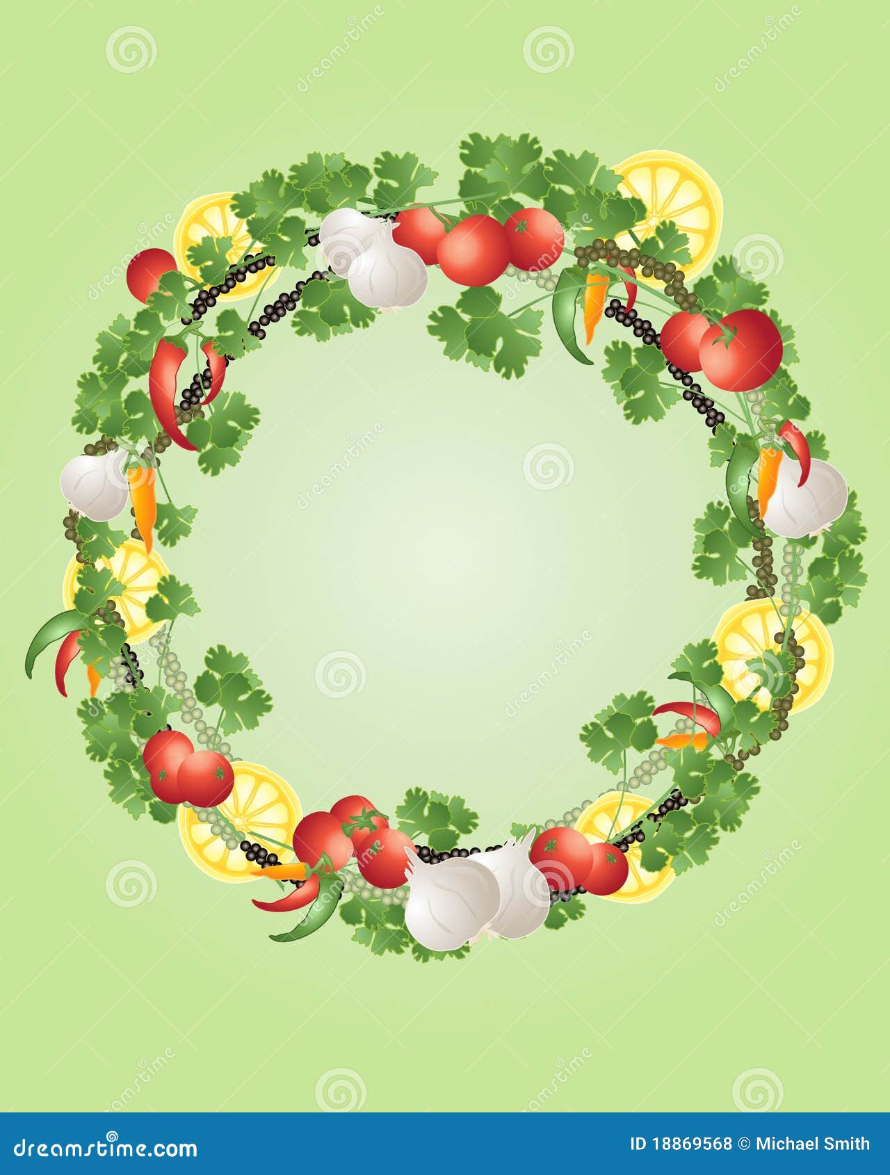 Garlic Wreath Stock Illustrations – 207 Garlic Wreath Stock ...