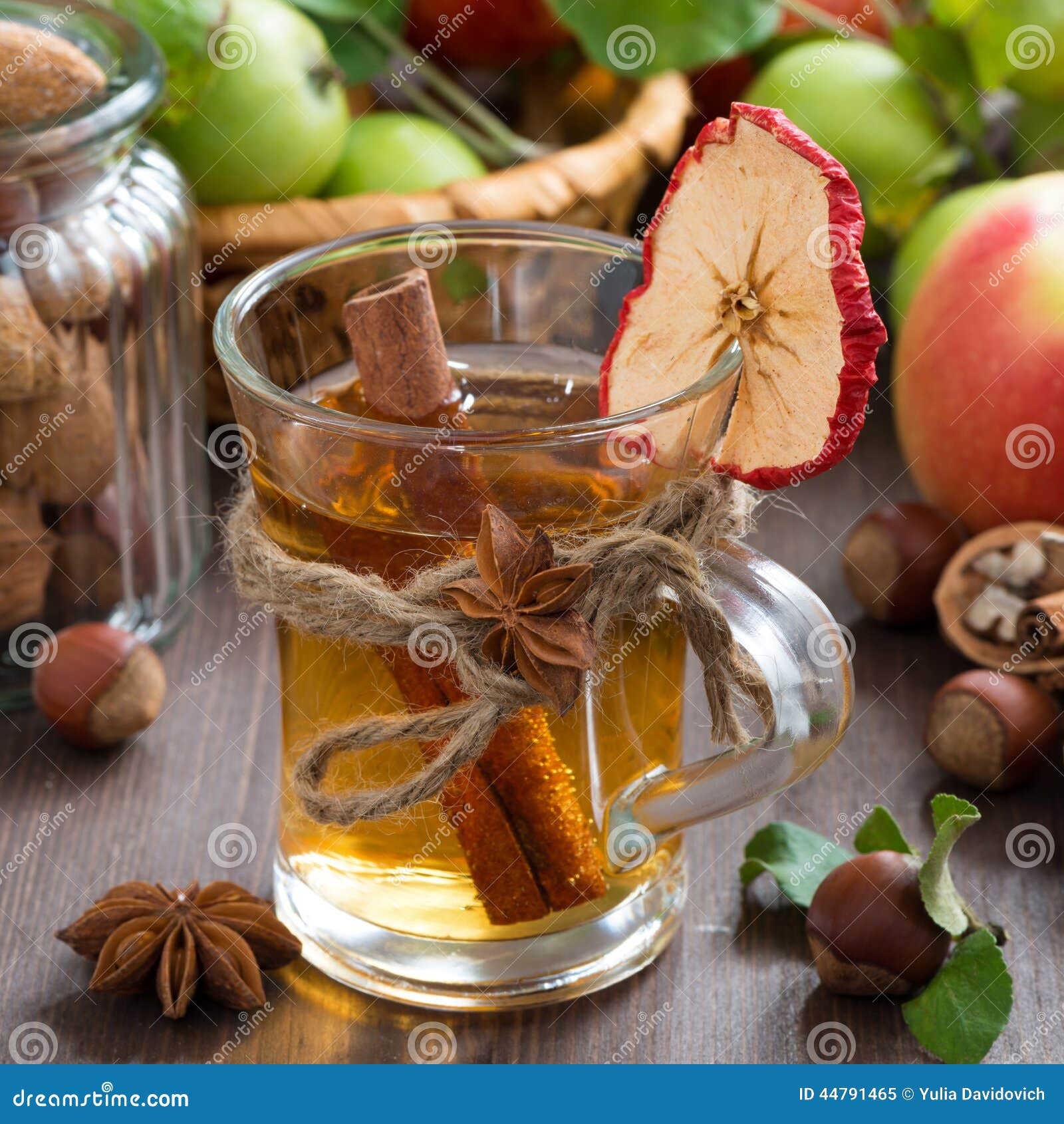Spiced Apple Cider in Glass Stock Image - Image of cooking, organic ...