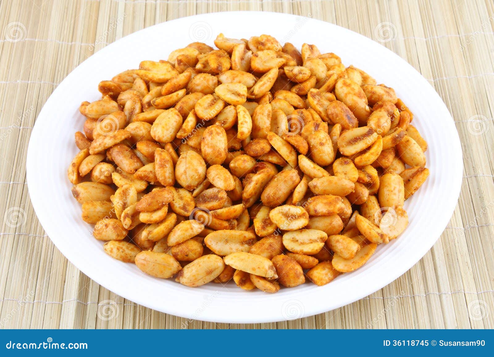 Spiced fried Peanuts- stock image. Image of delicious - 36118745