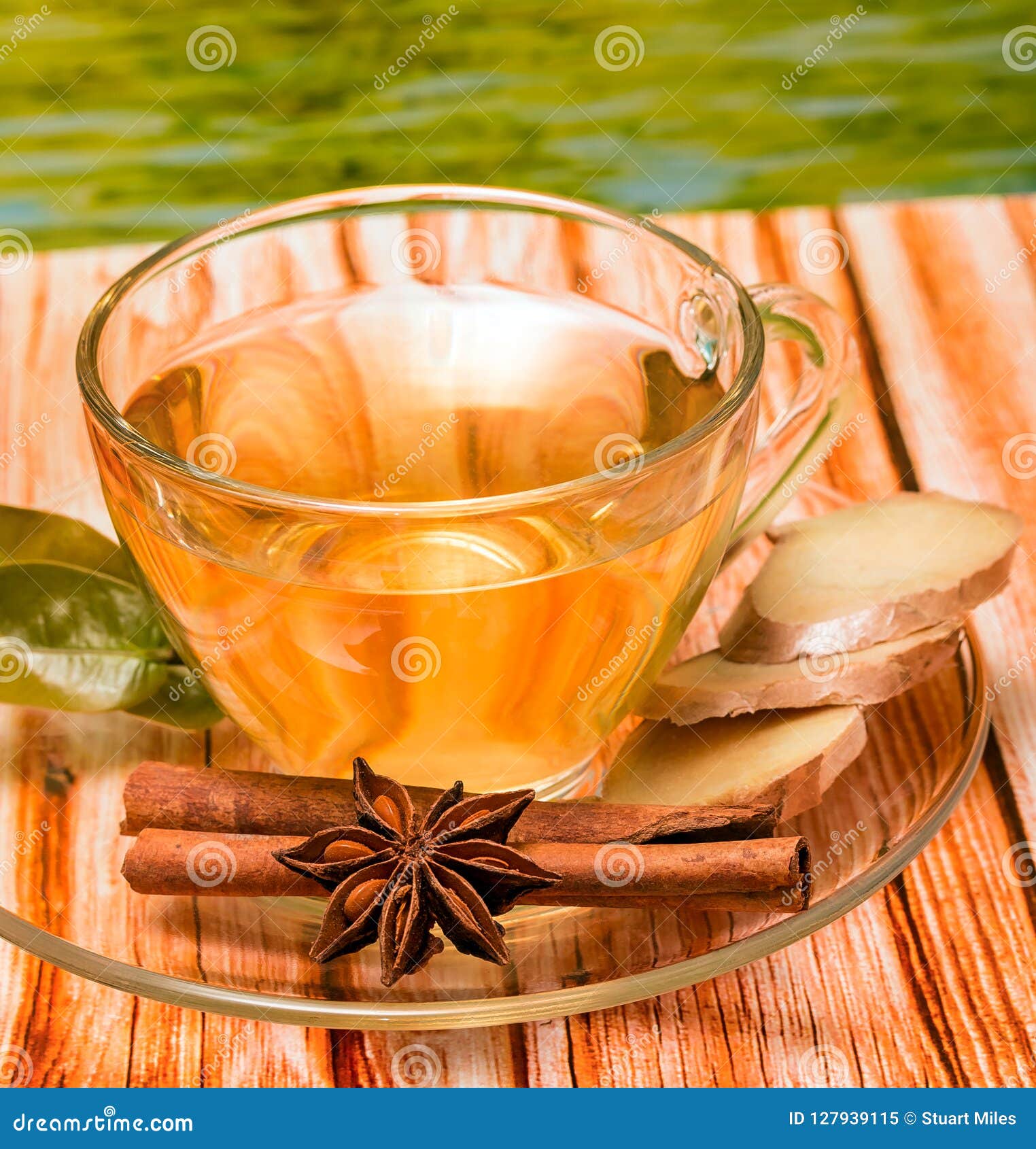 Spiced Ginger Tea Shows Refresh Beverage and Refreshes Stock Image ...