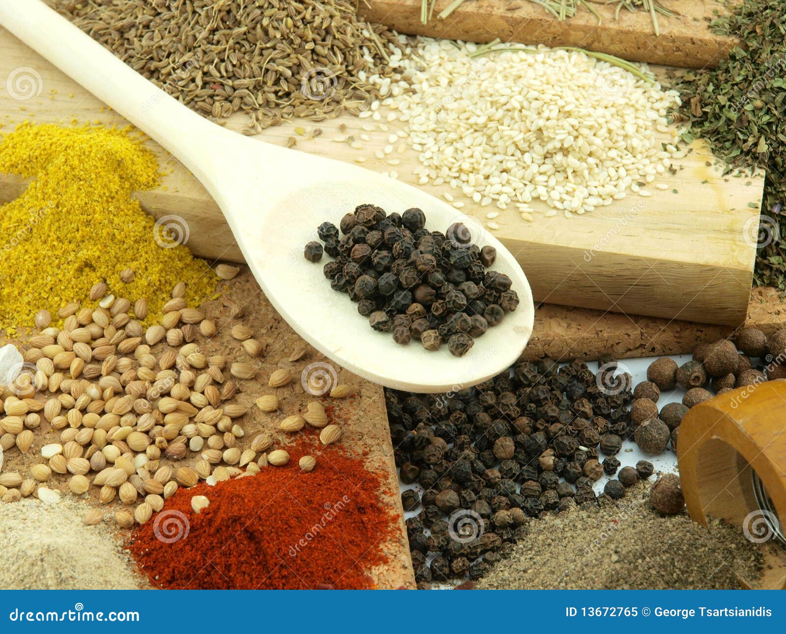 Spices stock image. Image of spicy, herb, spices, ingredients - 13672765