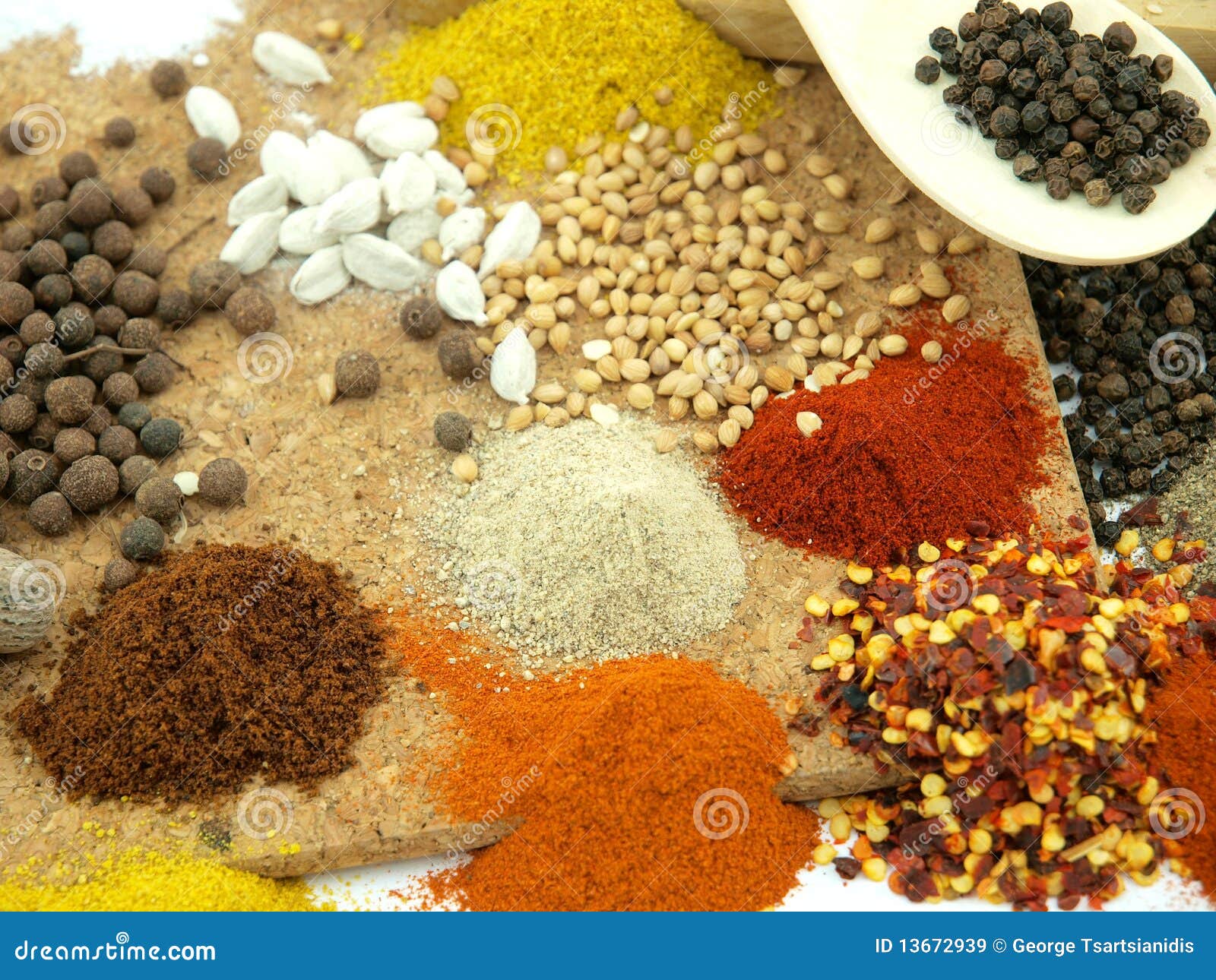 Spices stock image. Image of cinnamon, chili, herb, spice - 13672939
