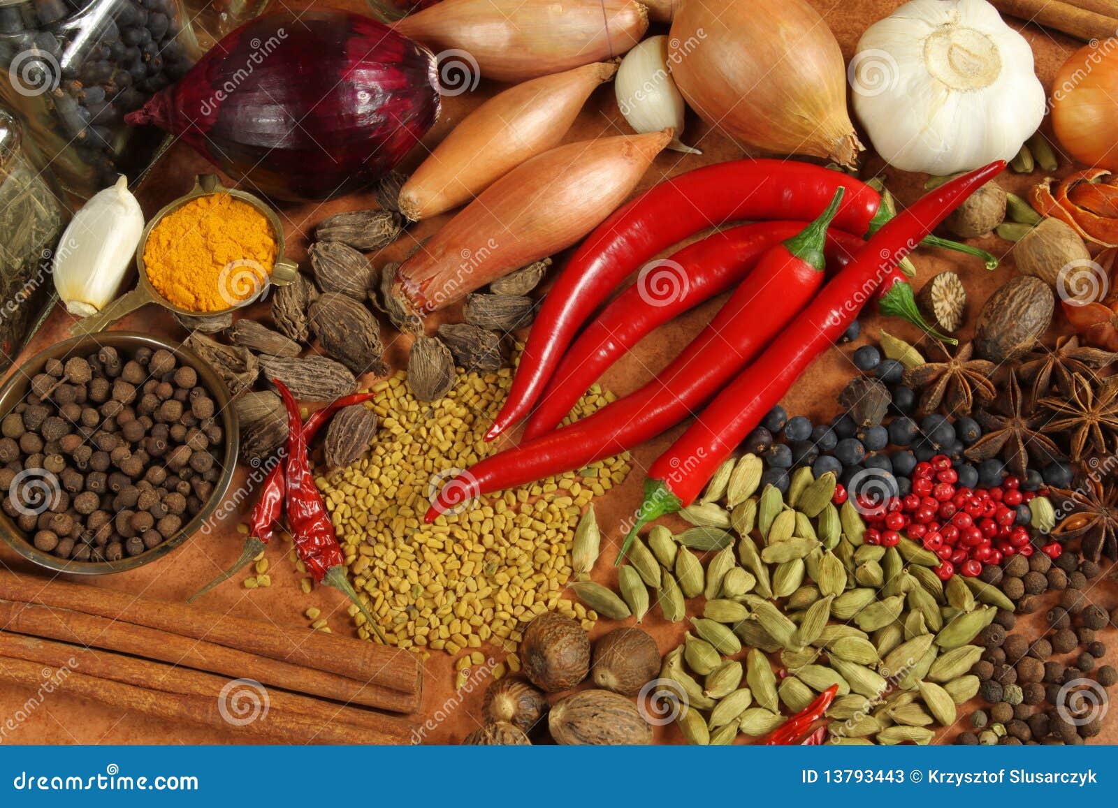 Spices stock image. Image of allspice, kitchen, mace - 13793443