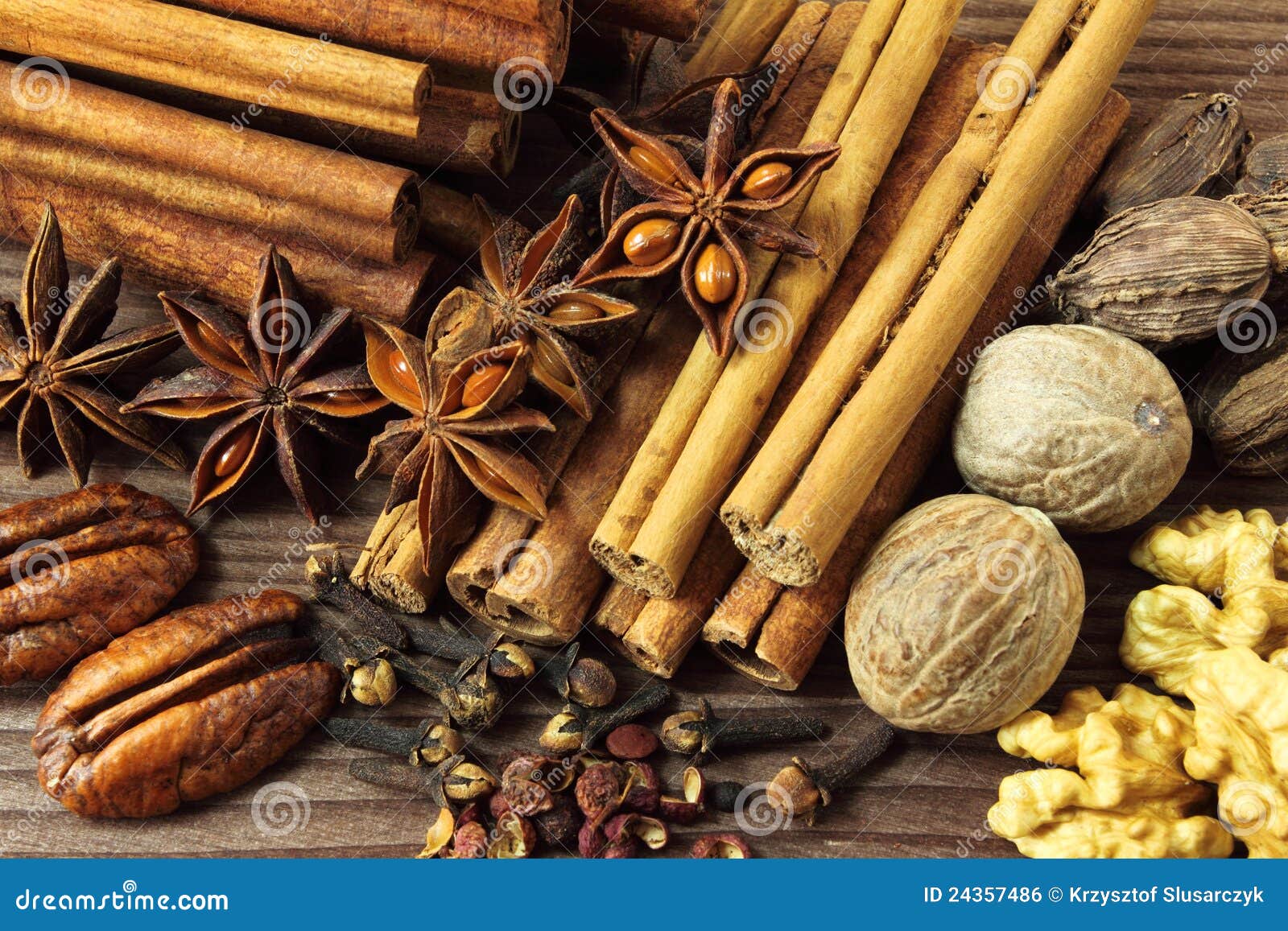 Spices stock photo. Image of nutmeg, brown, spice, herb - 24357486